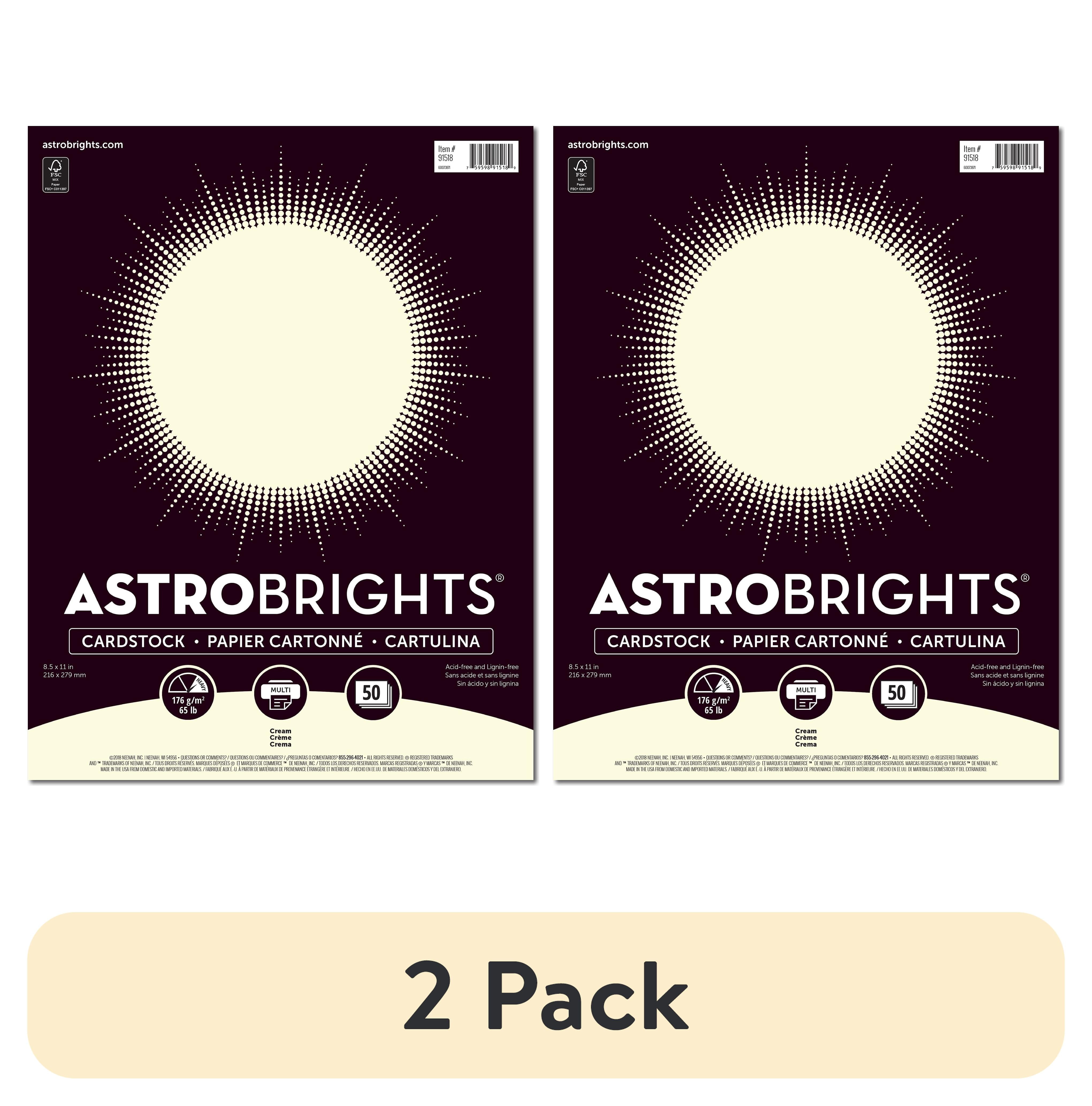 (2 pack) Astrobrights Colored Cardstock, 8.5" x 11", 65 lb./176 Gsm ...