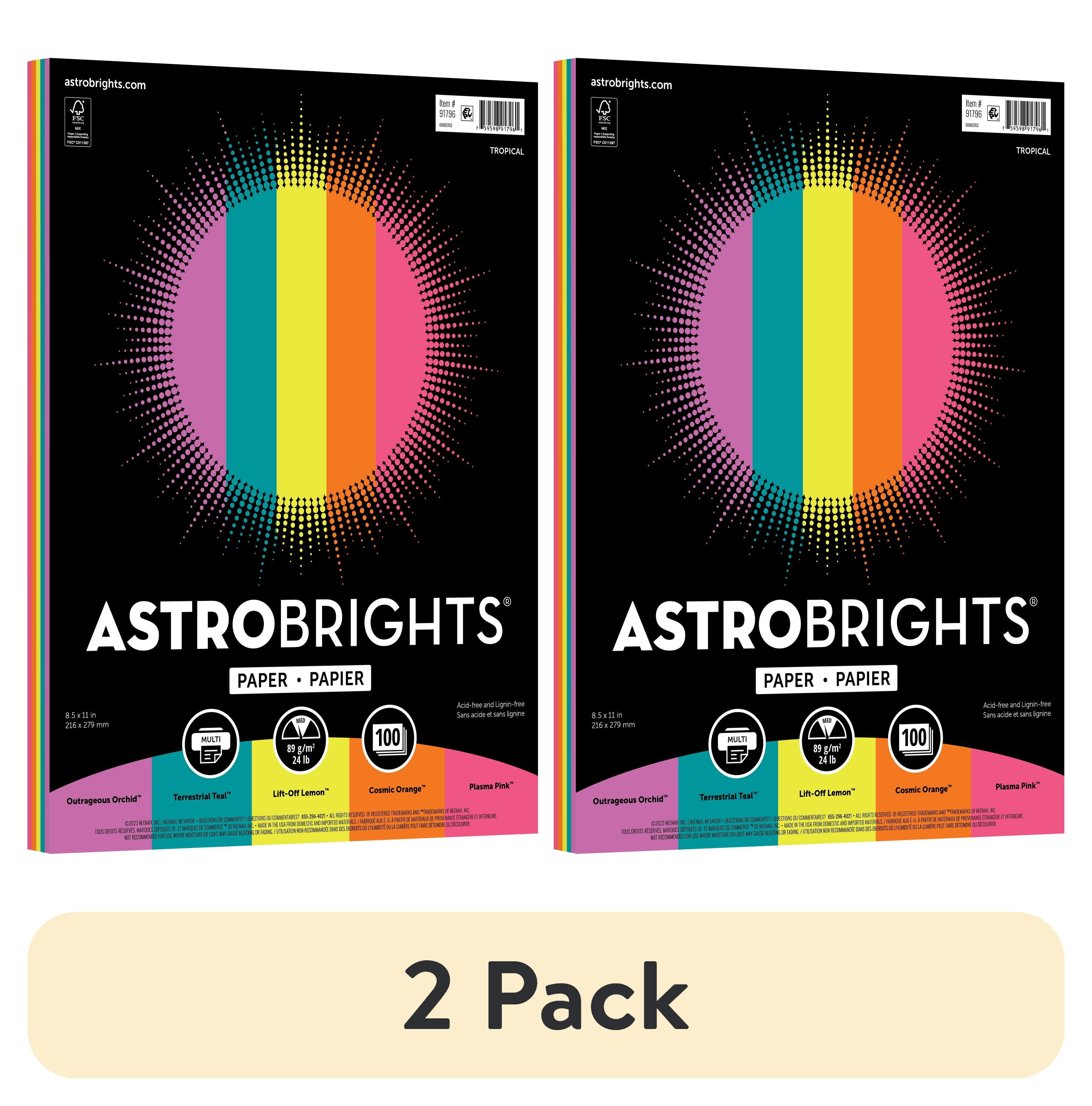 (2 pack) Astrobrights Colored Paper, 8.5" x 11", 24 lb./89 Gsm ...
