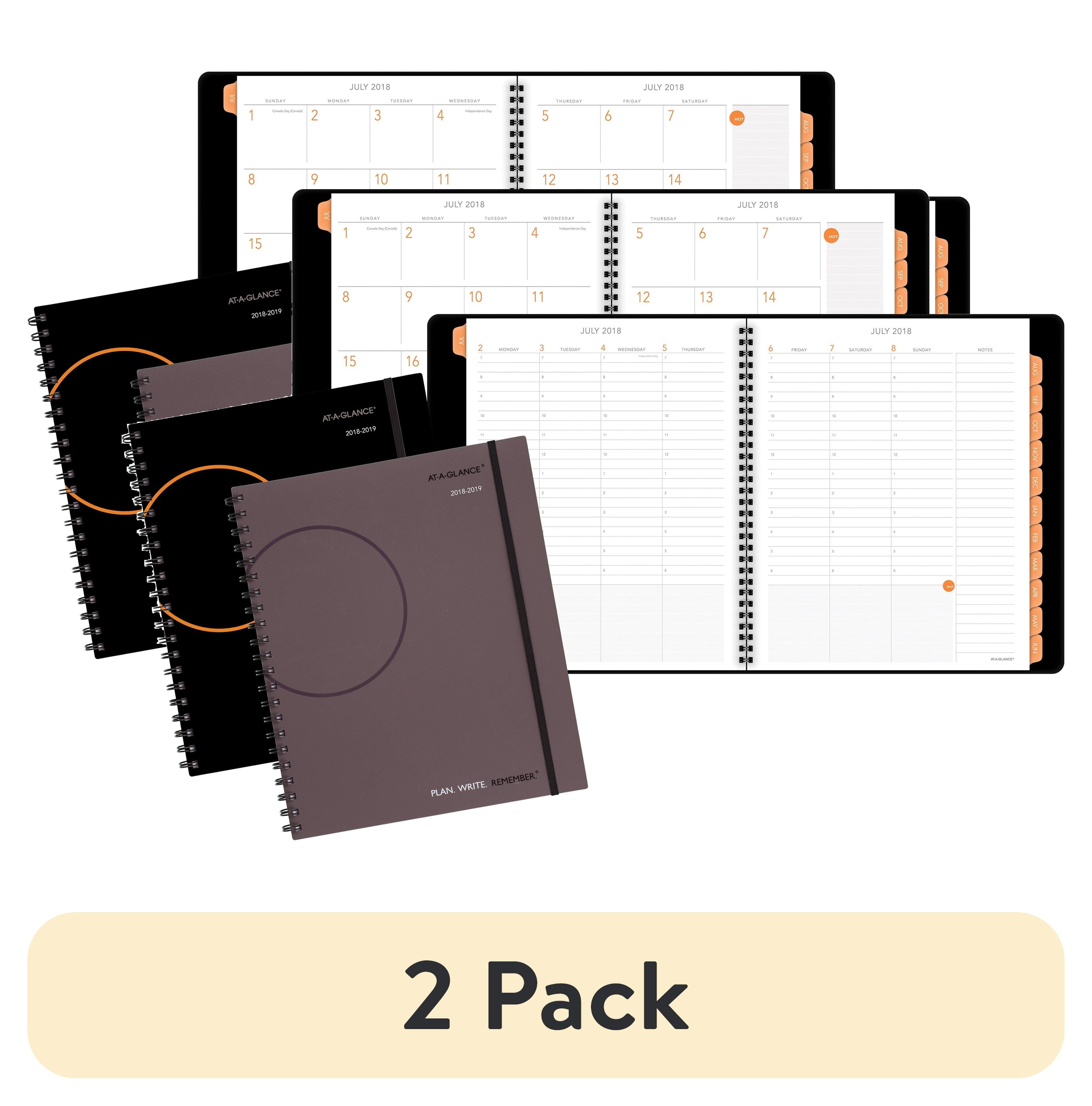 (2 pack) At-A-Glance Plan.Write.Remember. Academic Weekly/Monthly ...