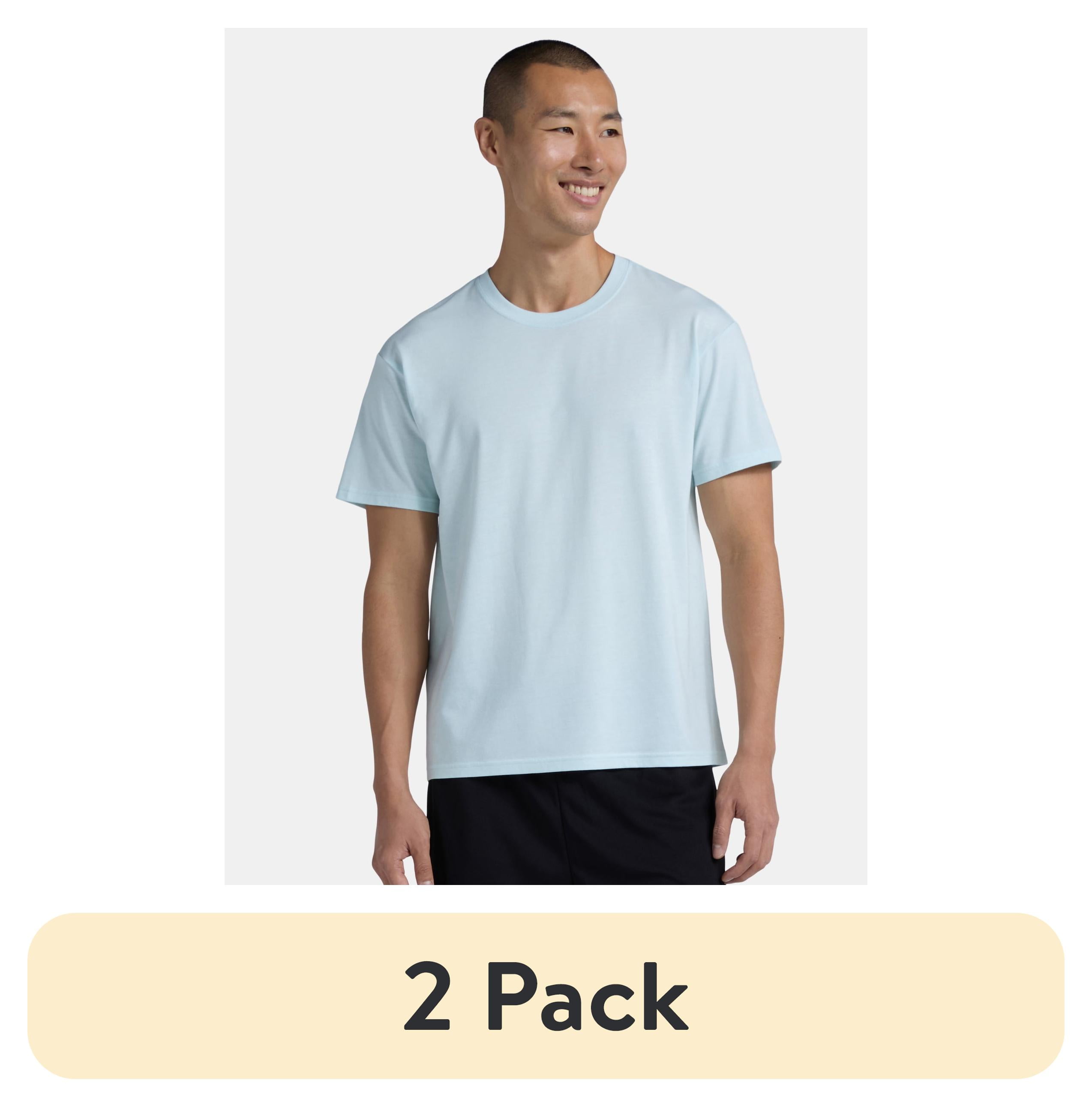 (2 pack) Athletic Works Men's and Big Men's Tri Blend Tee, Sizes XS ...