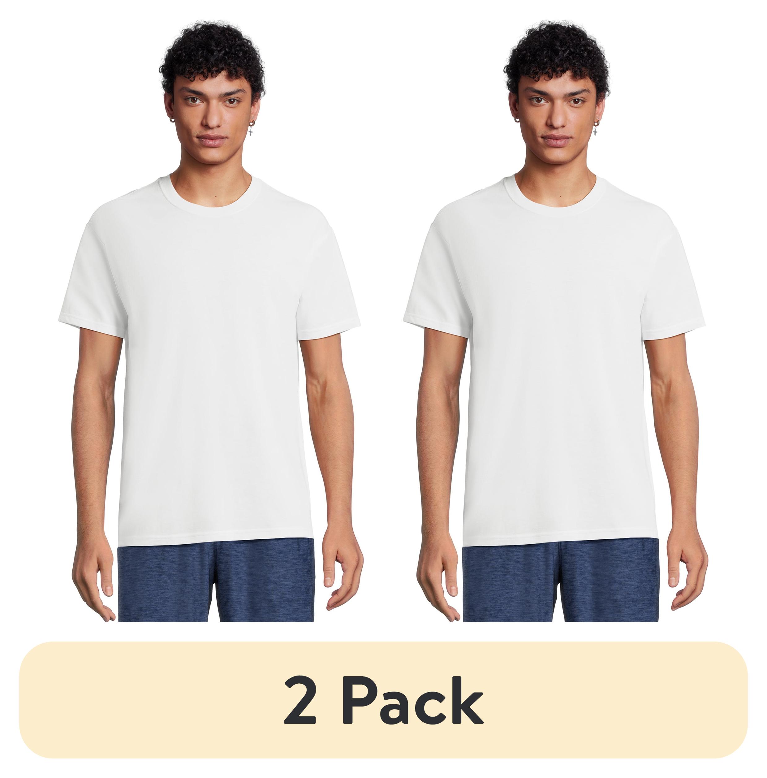 (2 pack) Athletic Works Men's and Big Men's Tri Blend Tee, Sizes XS ...
