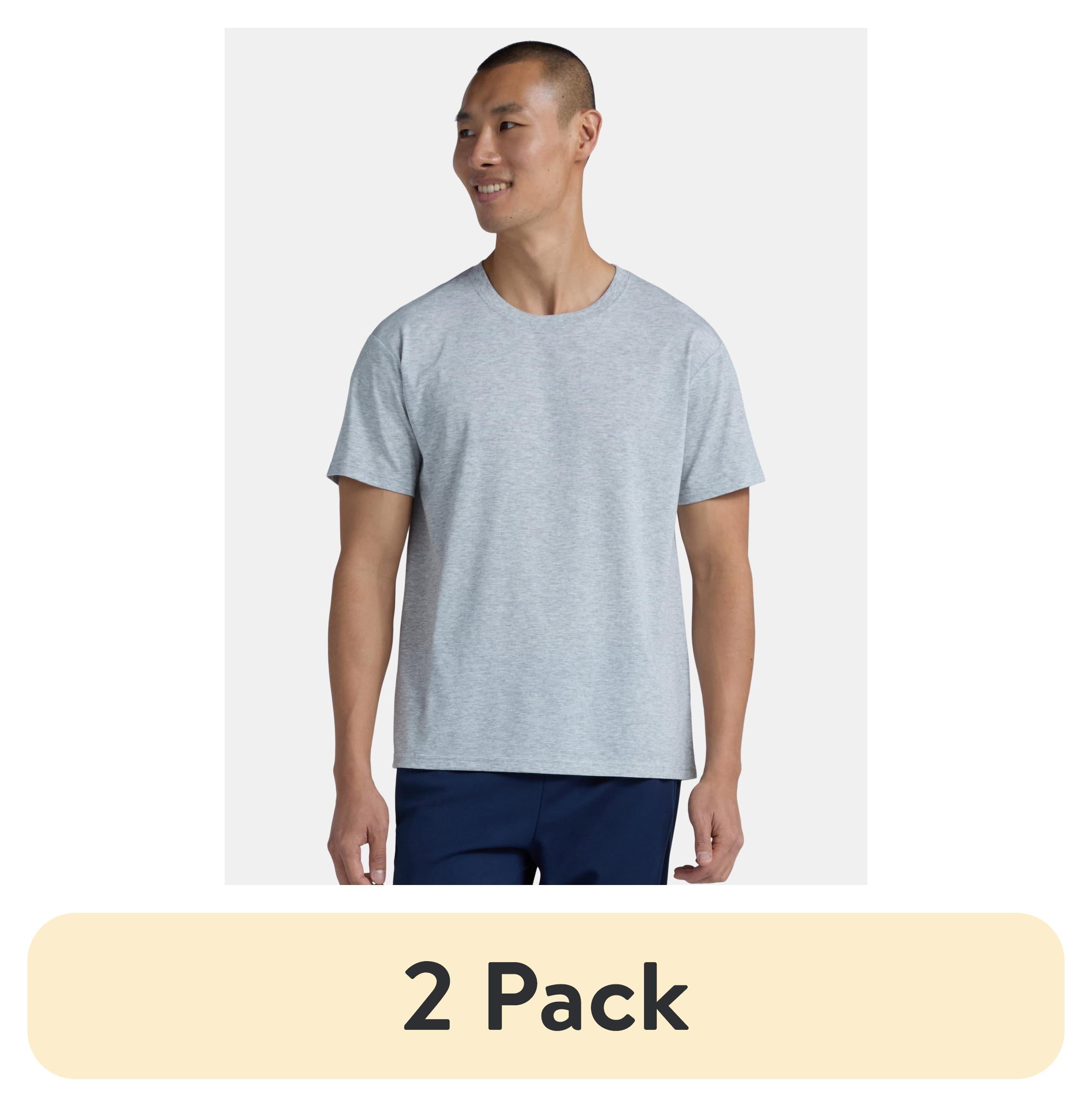 (2 pack) Athletic Works Men's and Big Men's Tri Blend Tee, Sizes XS-4XLT - Walmart.com