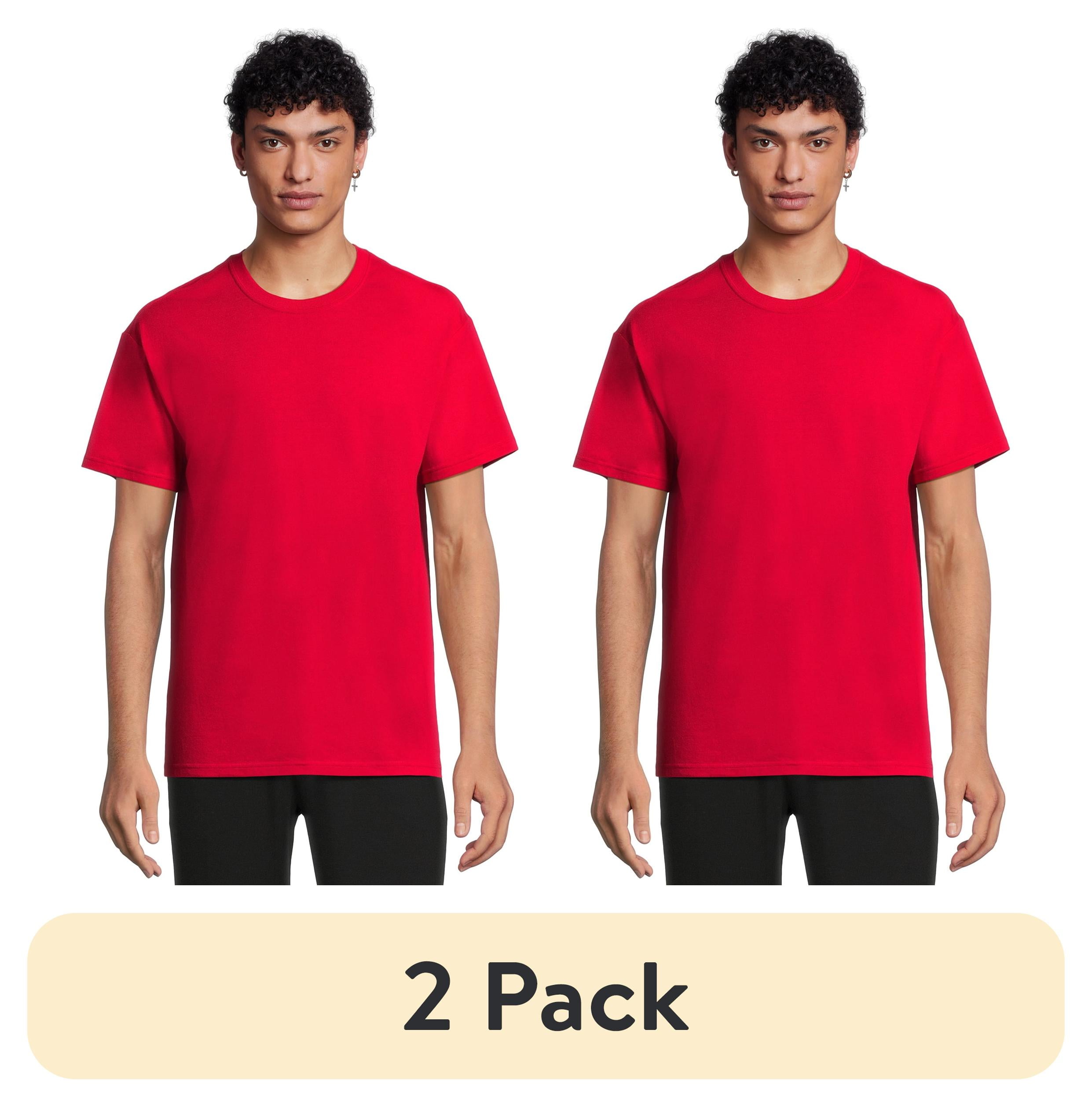 (2 pack) Athletic Works Men's and Big Men's Tri Blend Tee, Sizes XS ...