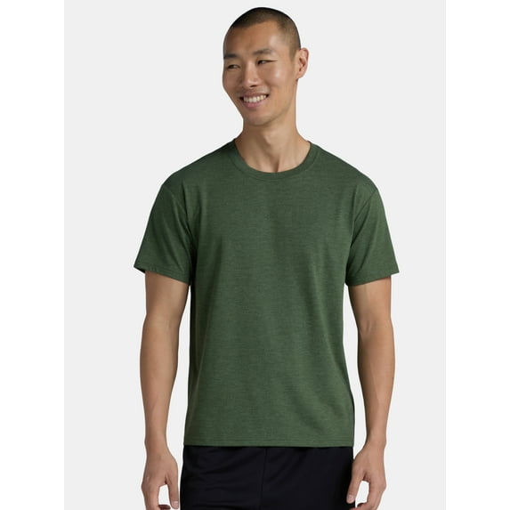 (2 pack) Athletic Works Men's and Big Men's Tri Blend Tee, Sizes XS ...