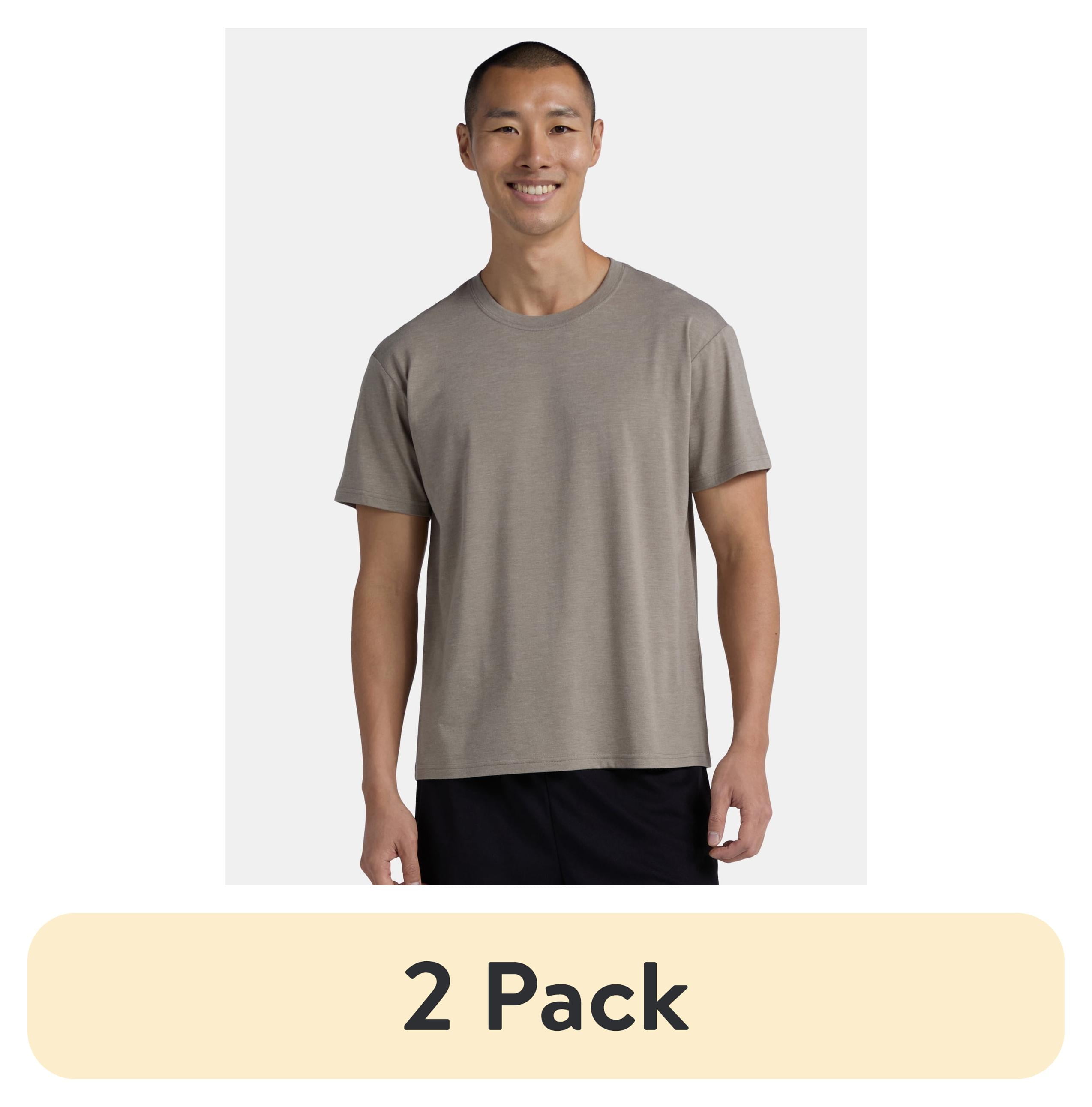 (2 pack) Athletic Works Men's and Big Men's Tri Blend Tee, Sizes XS-4XLT - Walmart.com