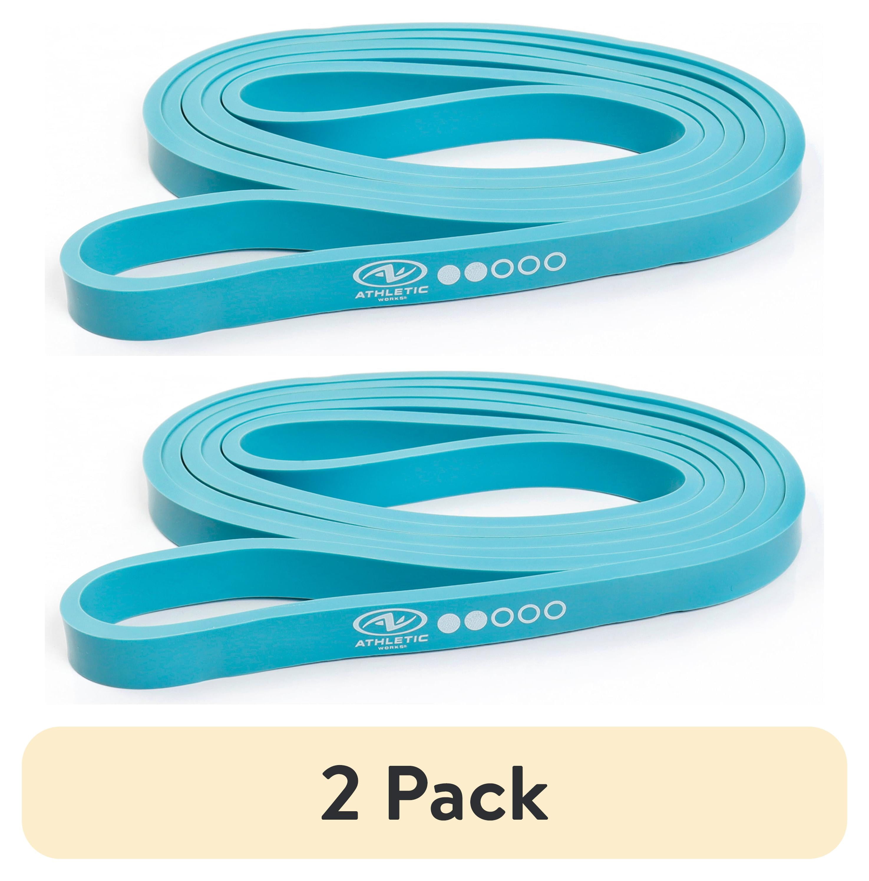 (2 pack) Athletic Works Resistance Bands, Light, Natural Latex, 40inx0 ...