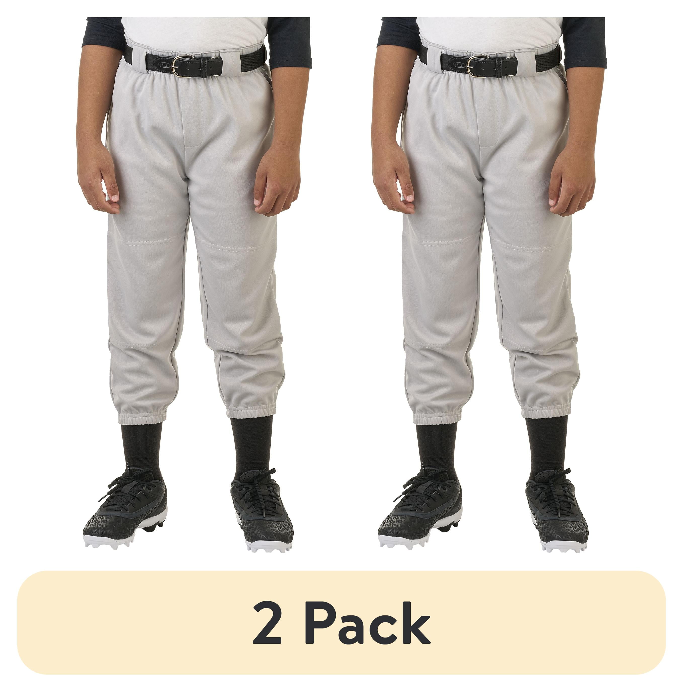 (2 pack) Athletic Works Youth Unisex Baseball/Softball Pants, Size L ...