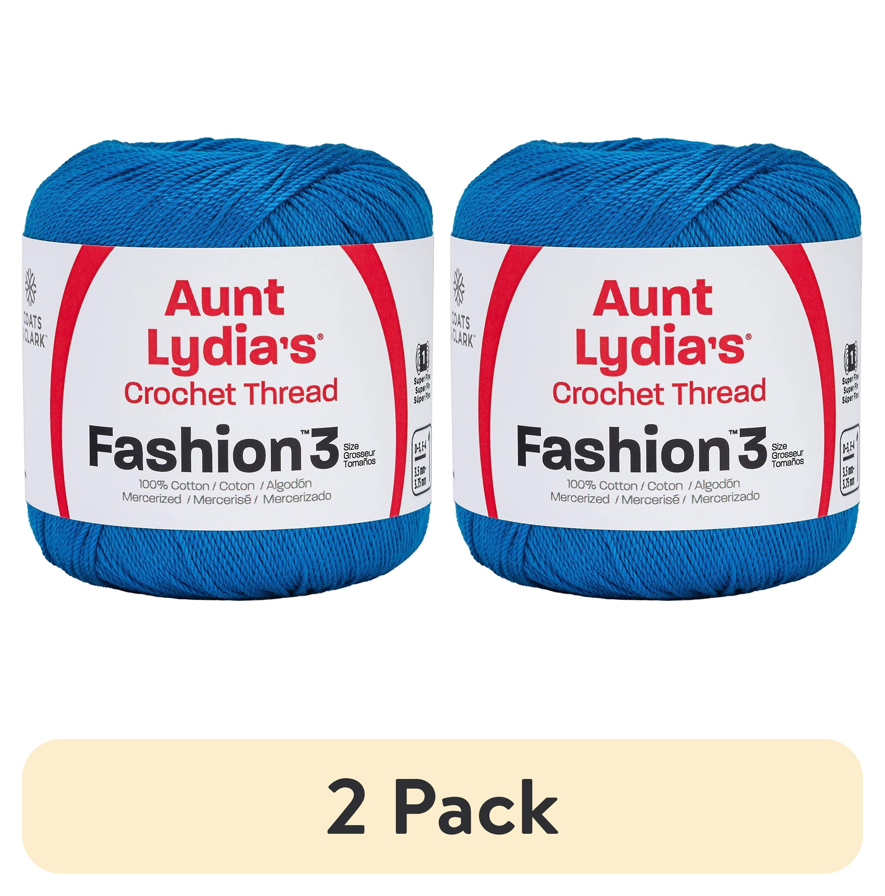 (2 pack) Aunt Lydia's Fashion Crochet Thread Size 3-Blue Hawaii ...