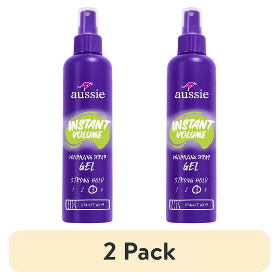 (2 pack) Aussie Instant Volume Volumizing Spray Gel for Wavy Hair, and ...