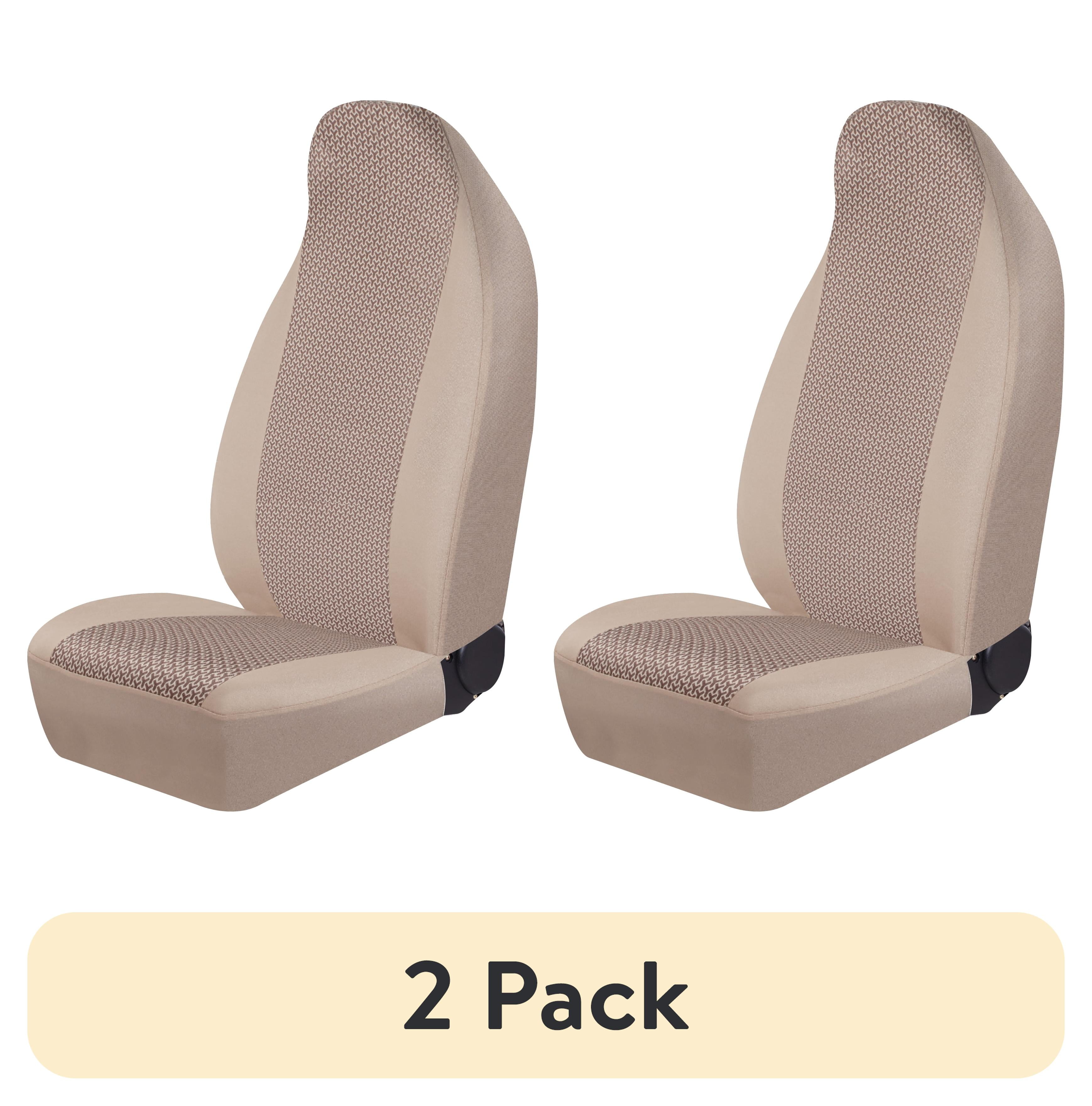 (2 pack) Auto Drive 1pc Atlanta Tan Seat Cover-Universal Fit, Assembled ...