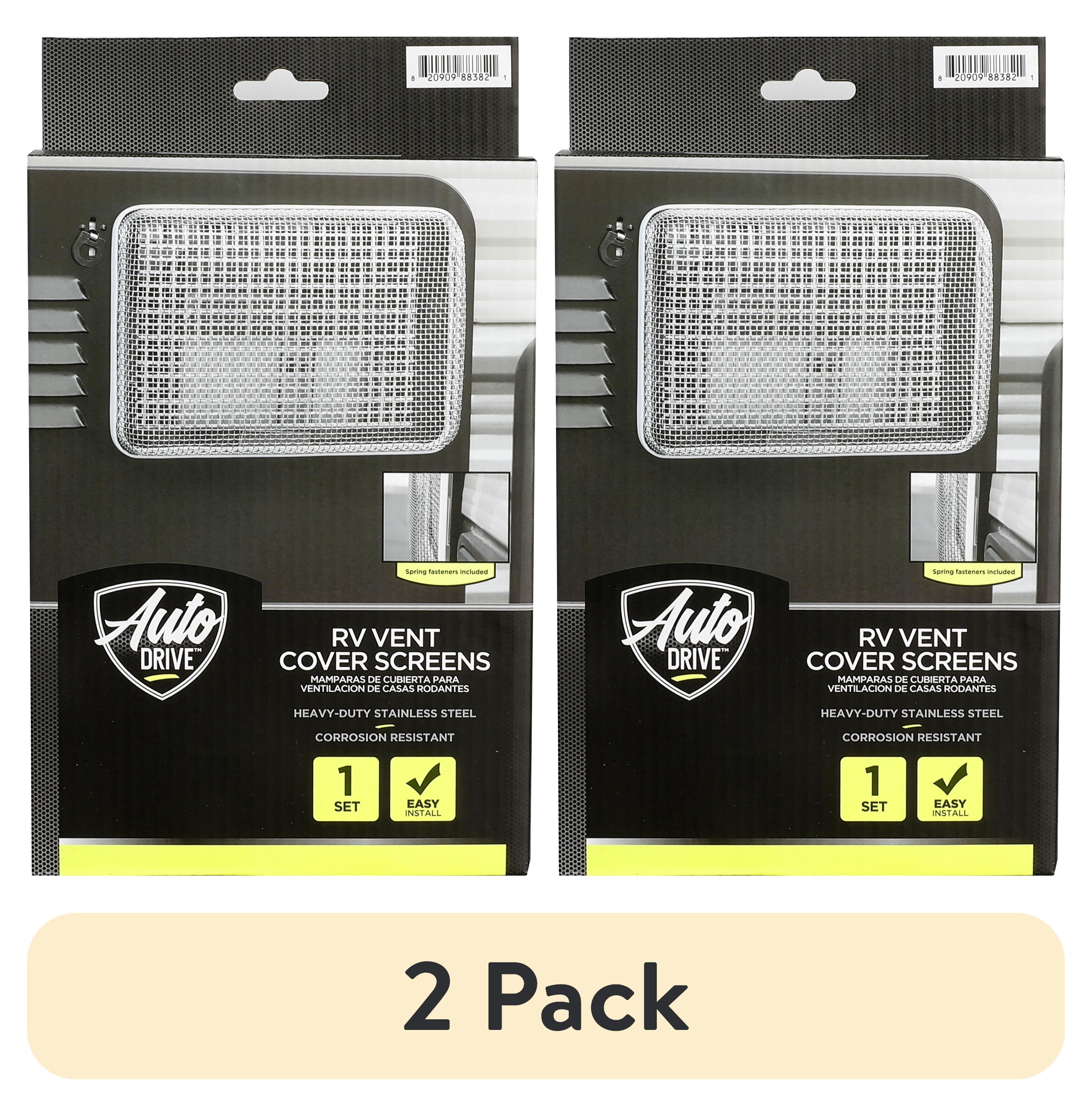 (2 pack) Auto Drive RV & All-Purpose Vent Cover Screen Set, Heavy Duty ...