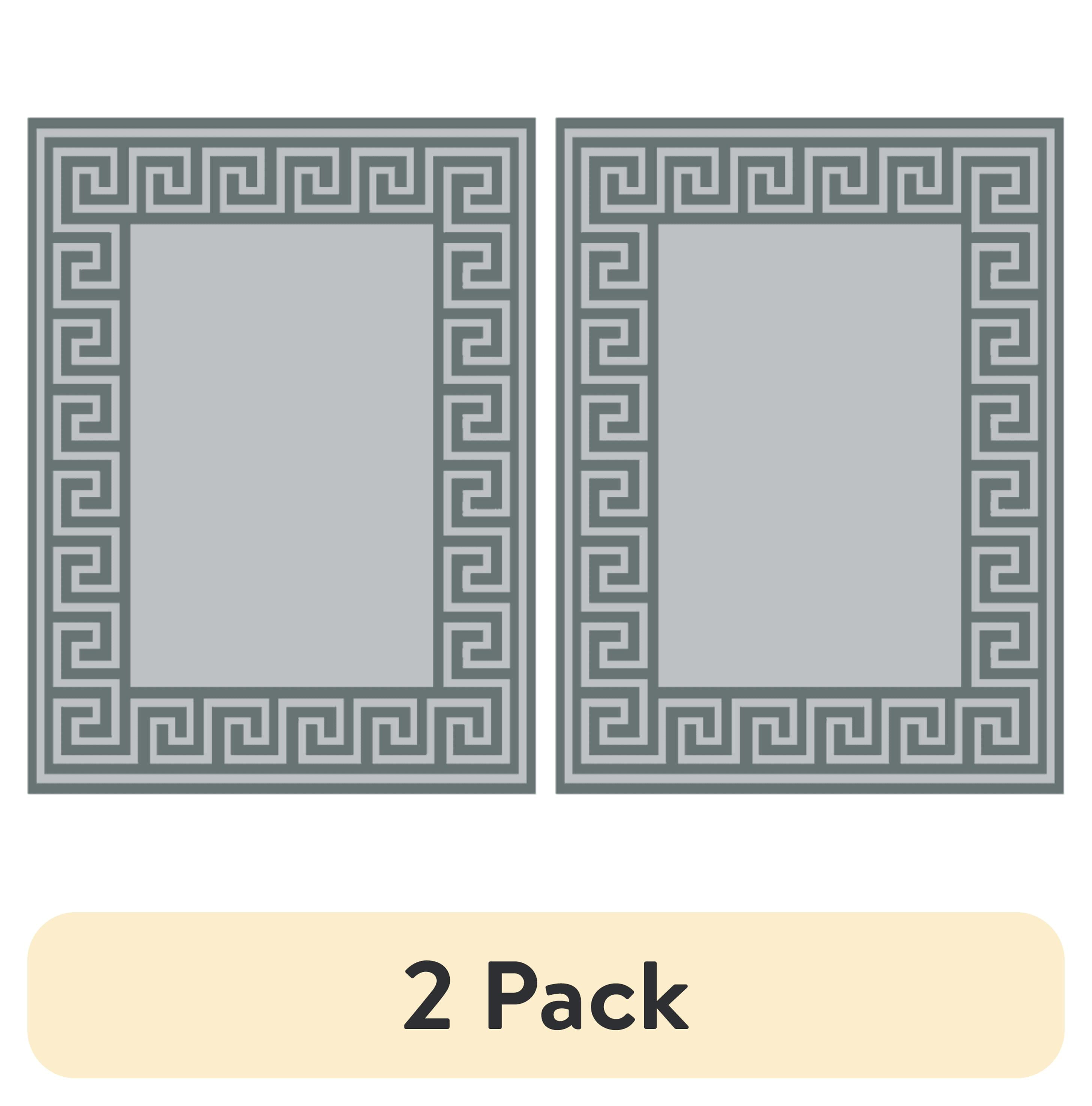 (2 pack) Auto Drive 9' x 12' Reversible Grey Greek Key RV Outdoor Patio ...