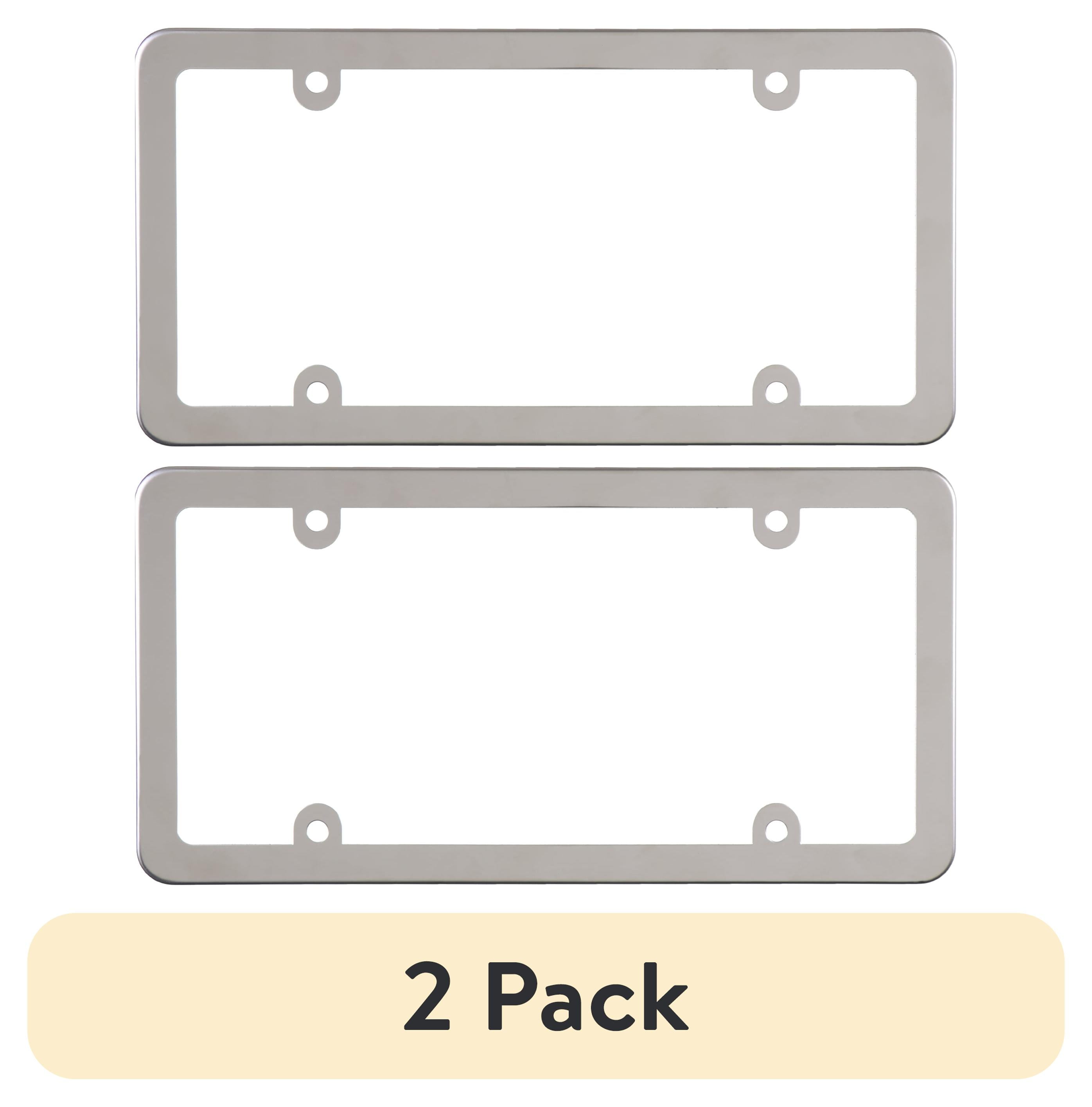 (2 pack) Auto Drive Stainless Steel Automotive License Plate Frame ...
