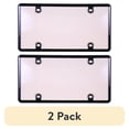 (2 pack) Auto Drive Universal Black Smoke Automotive License Plate ...