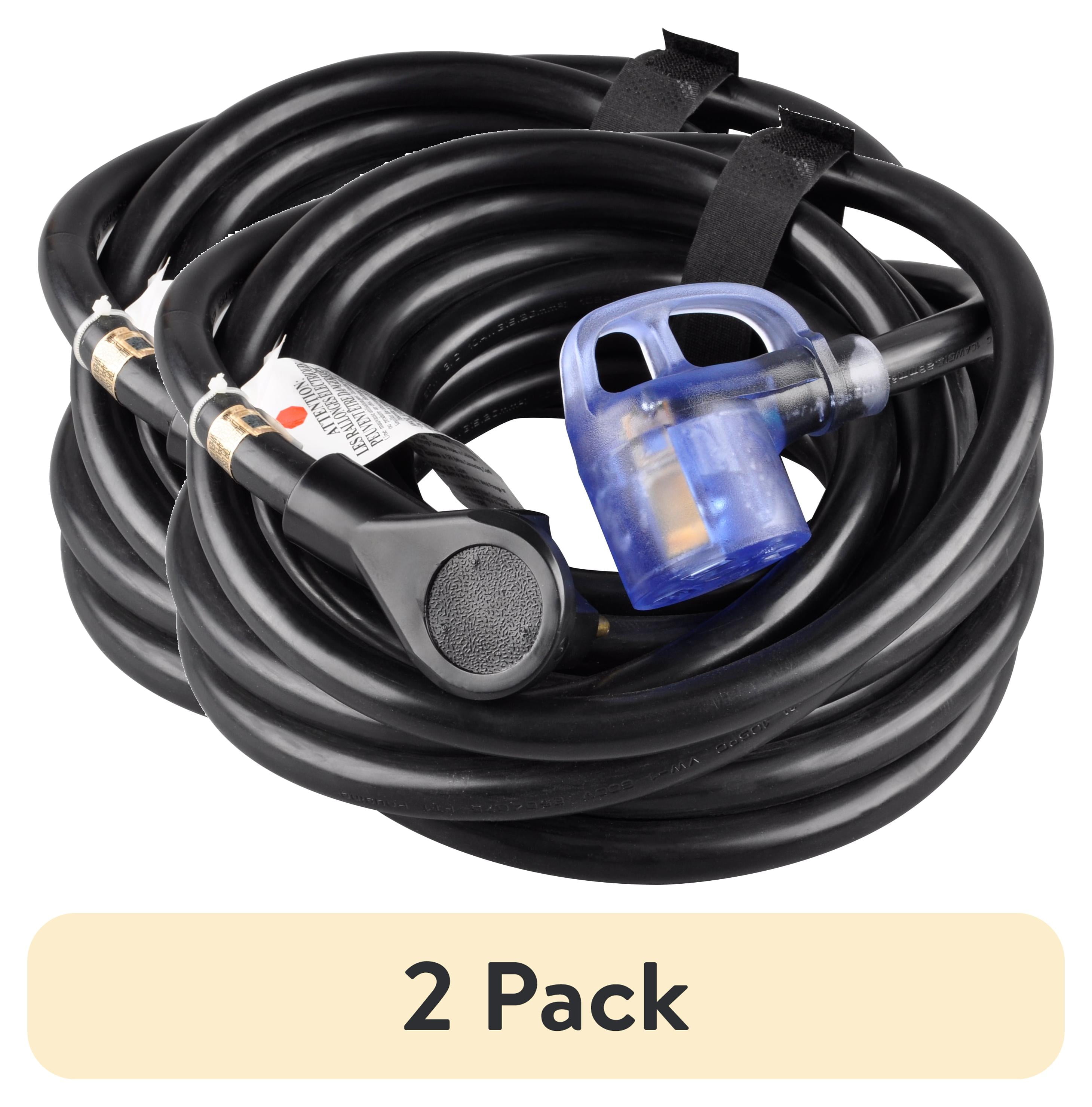 (2 pack) AutoDrive 10/3 STW 30 Amps RV Extension Cord with Lighted End ...