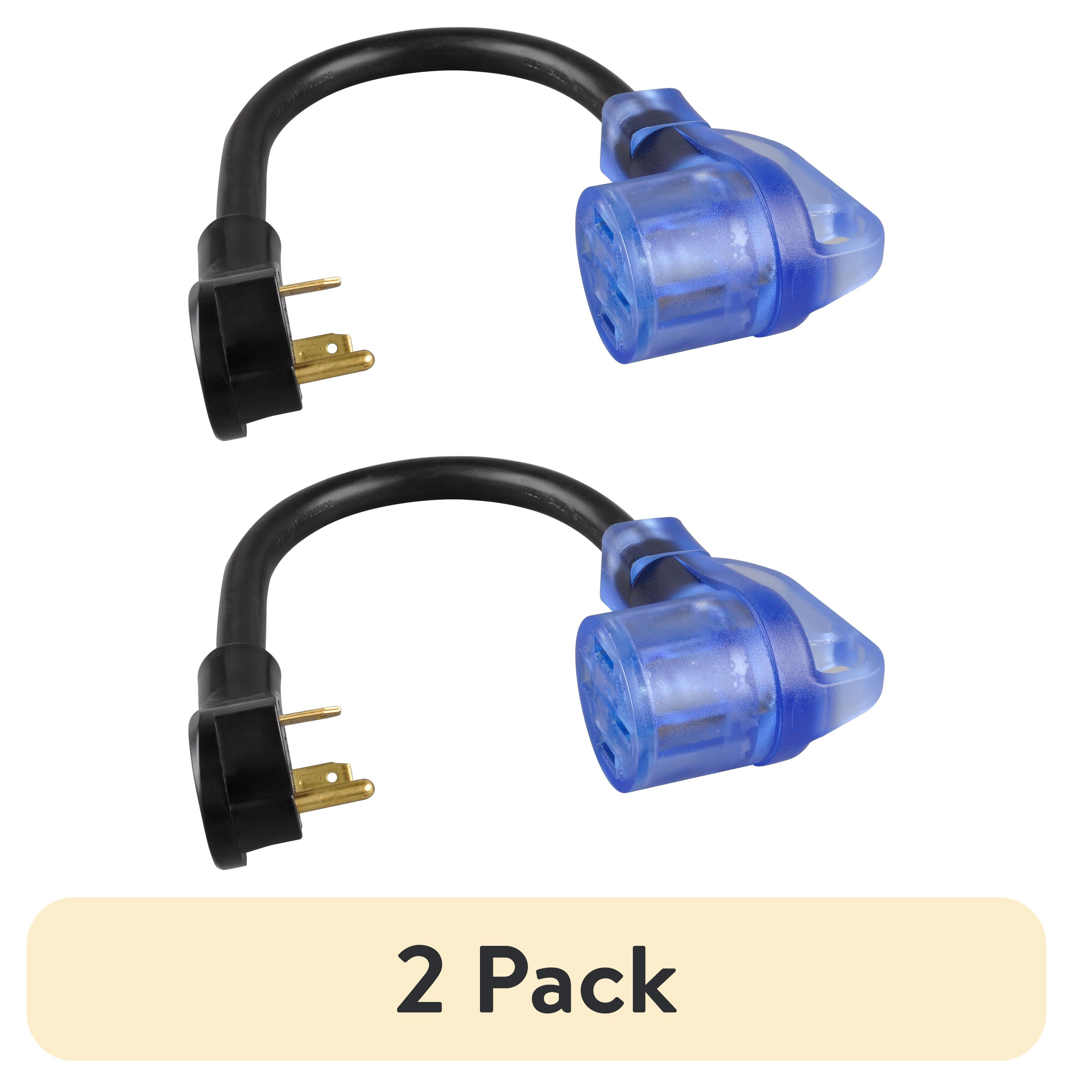 (2 pack) AutoDrive 10/3 STW 30 to 50-Amp Universal RV Adapter Extension ...