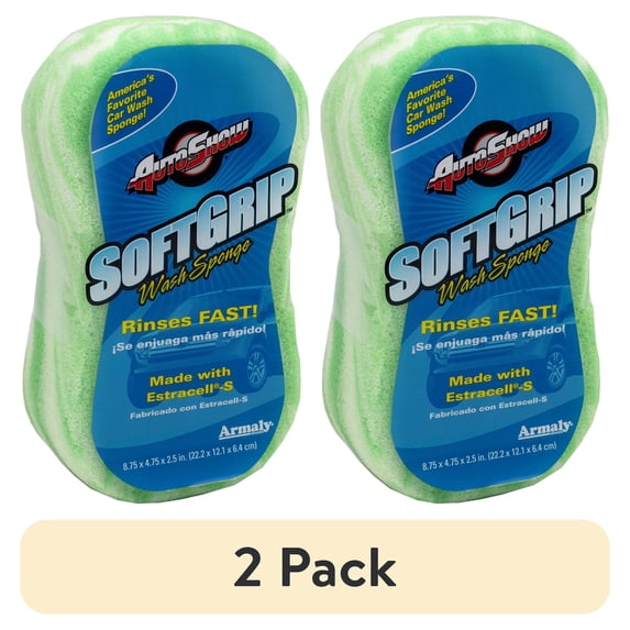 (2 pack) AutoShow Estracell-S Exterior Wash Sponge Assorted Colors ...