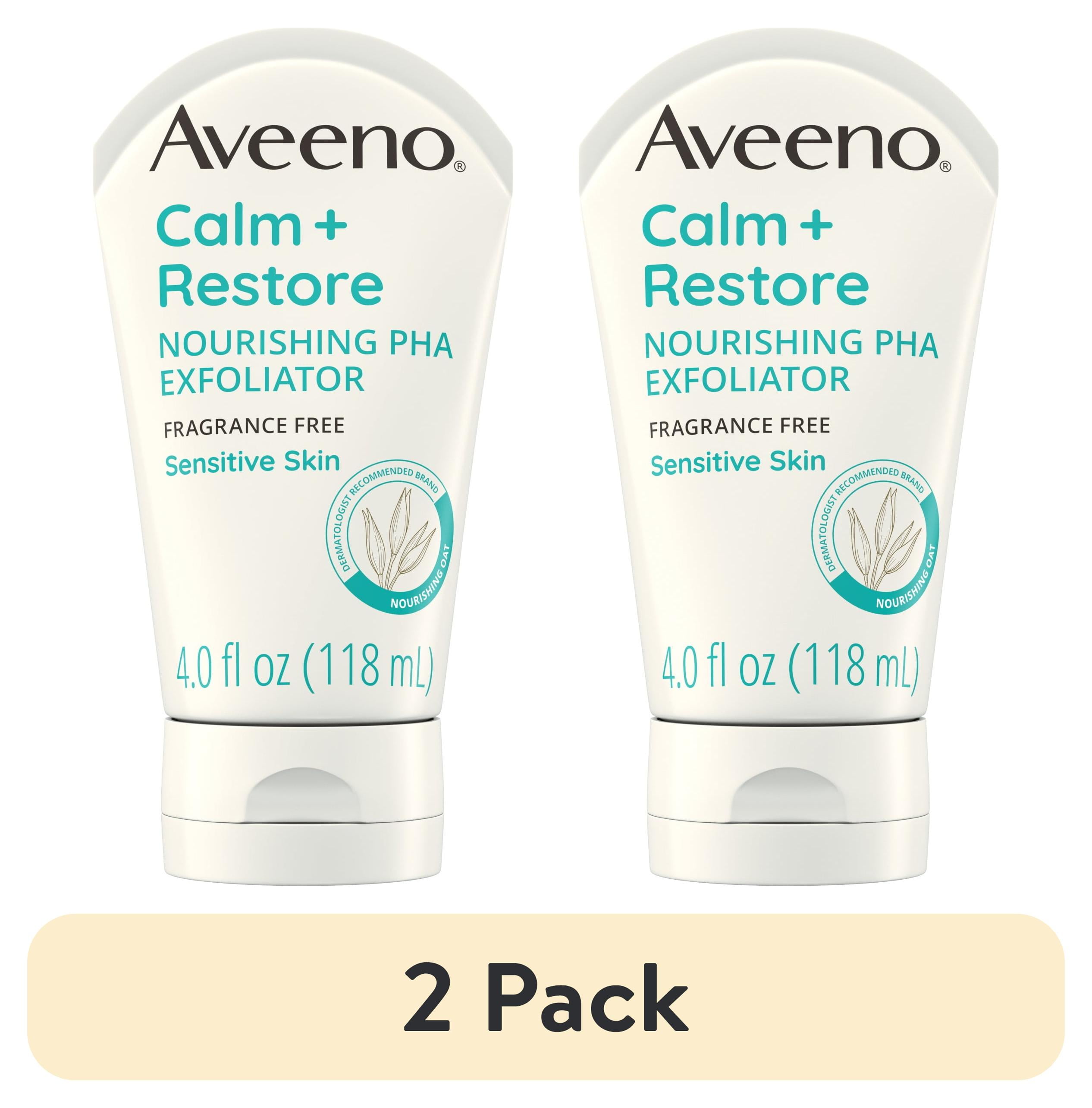 (2 pack) Aveeno Calm + Restore Nourishing PHA Exfoliating Facial ...