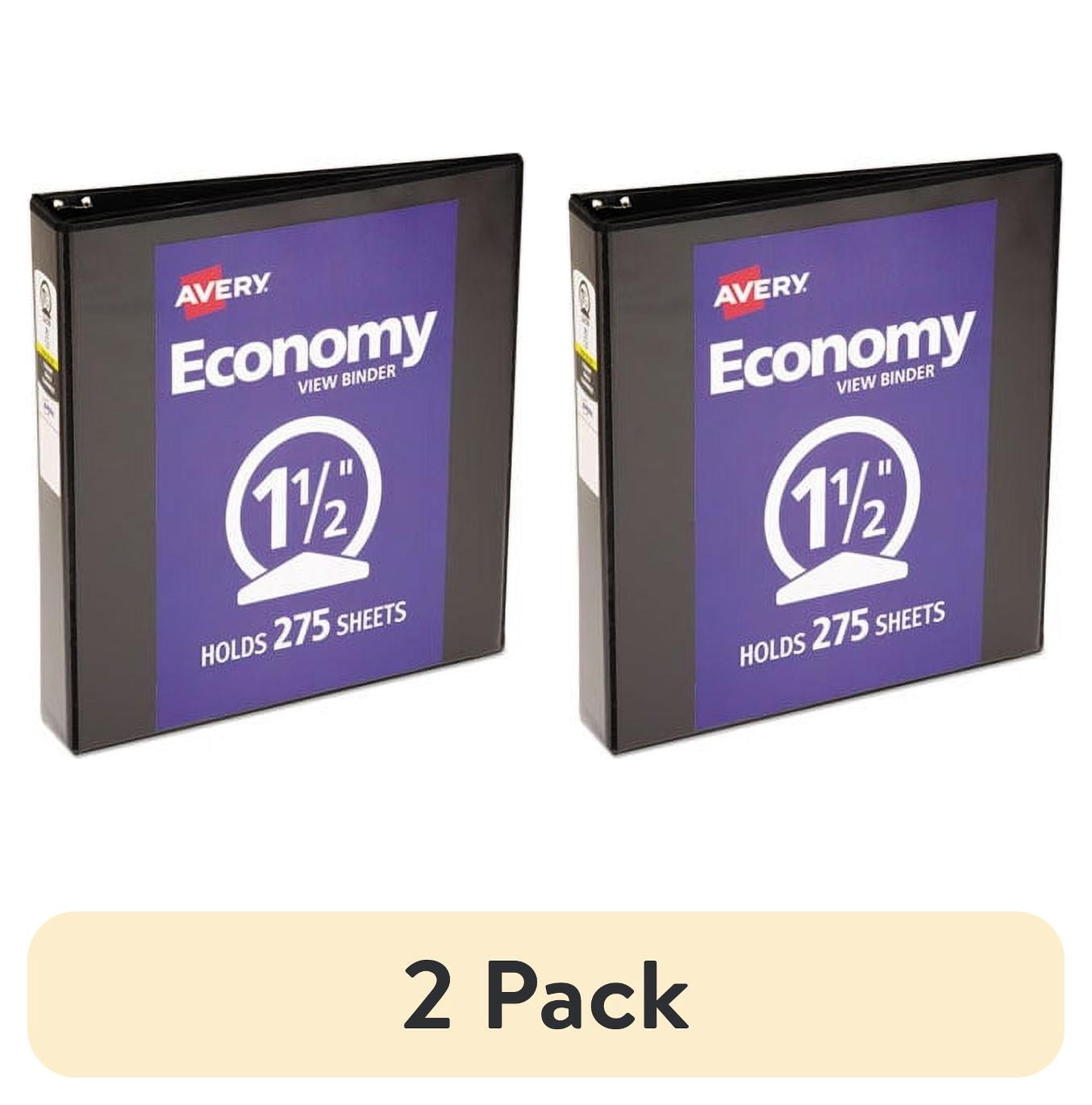 (2 pack) Avery Economy View Binder, 1-1/2" Round Rings, 275-Sheet ...