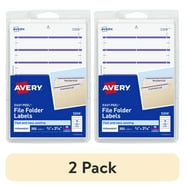 "Avery Printable Adhesive Office Supply File Folder Labels, 2/3"" x 3-7 ...