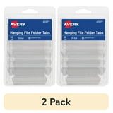(2 pack) Avery Hanging File Folder Tabs, 1/5 Cut, Plastic, Clear ...