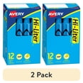 (2 pack) Avery Hi-Liter Desk-Style Highlighter, Fluorescent Blue ...