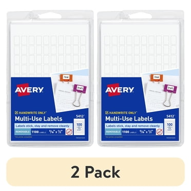 Avery Removable Labels, 1/2" x 3/4", 1,000 Labels (5418) - Walmart.com