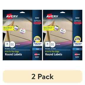 Avery Printable Round Labels , 2", Glossy White, 60 Labels (22817 ...