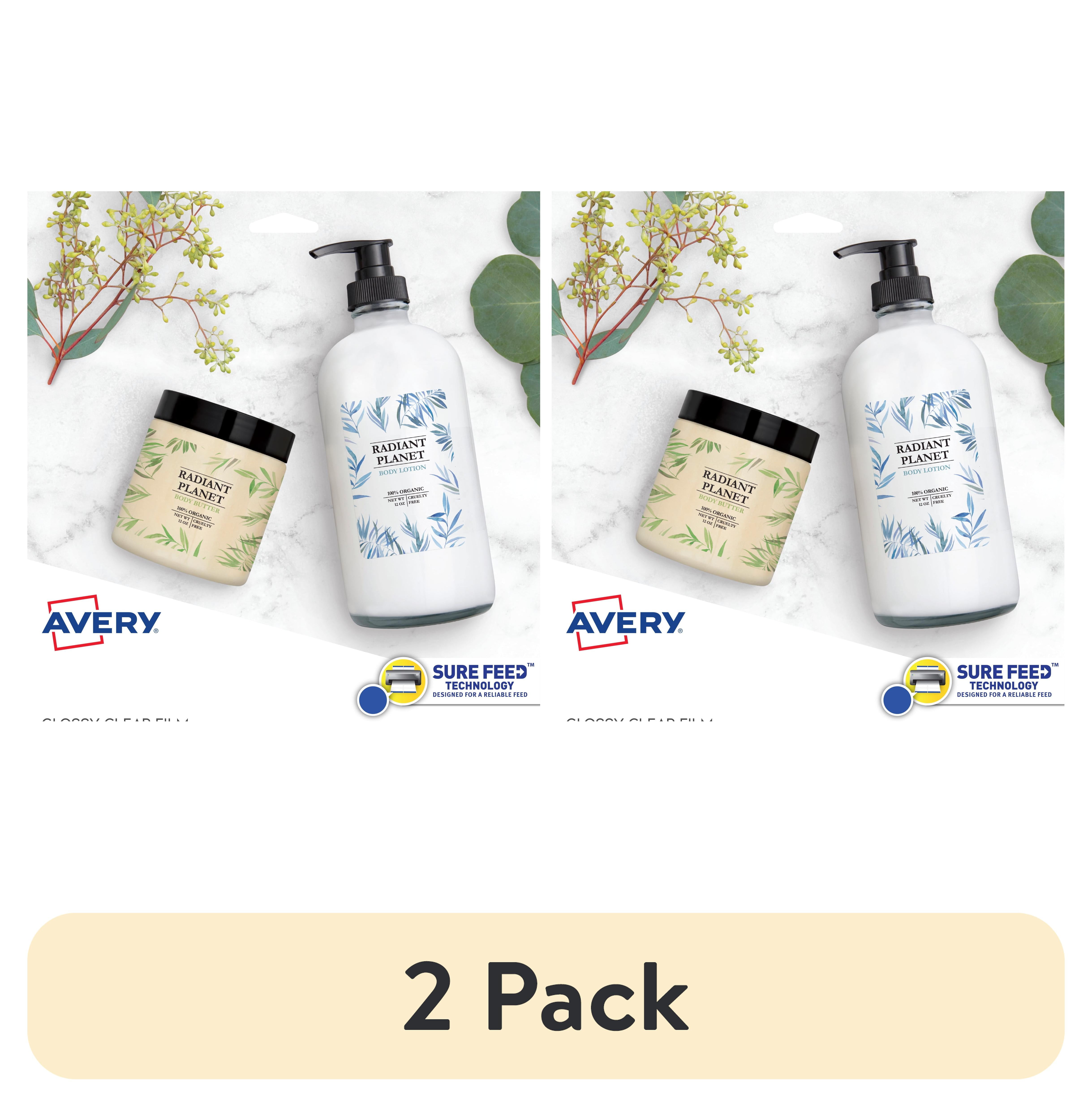 (2 pack) Avery Printable Rectangle Labels, 2" x 3", Clear, 80ct (22822 ...