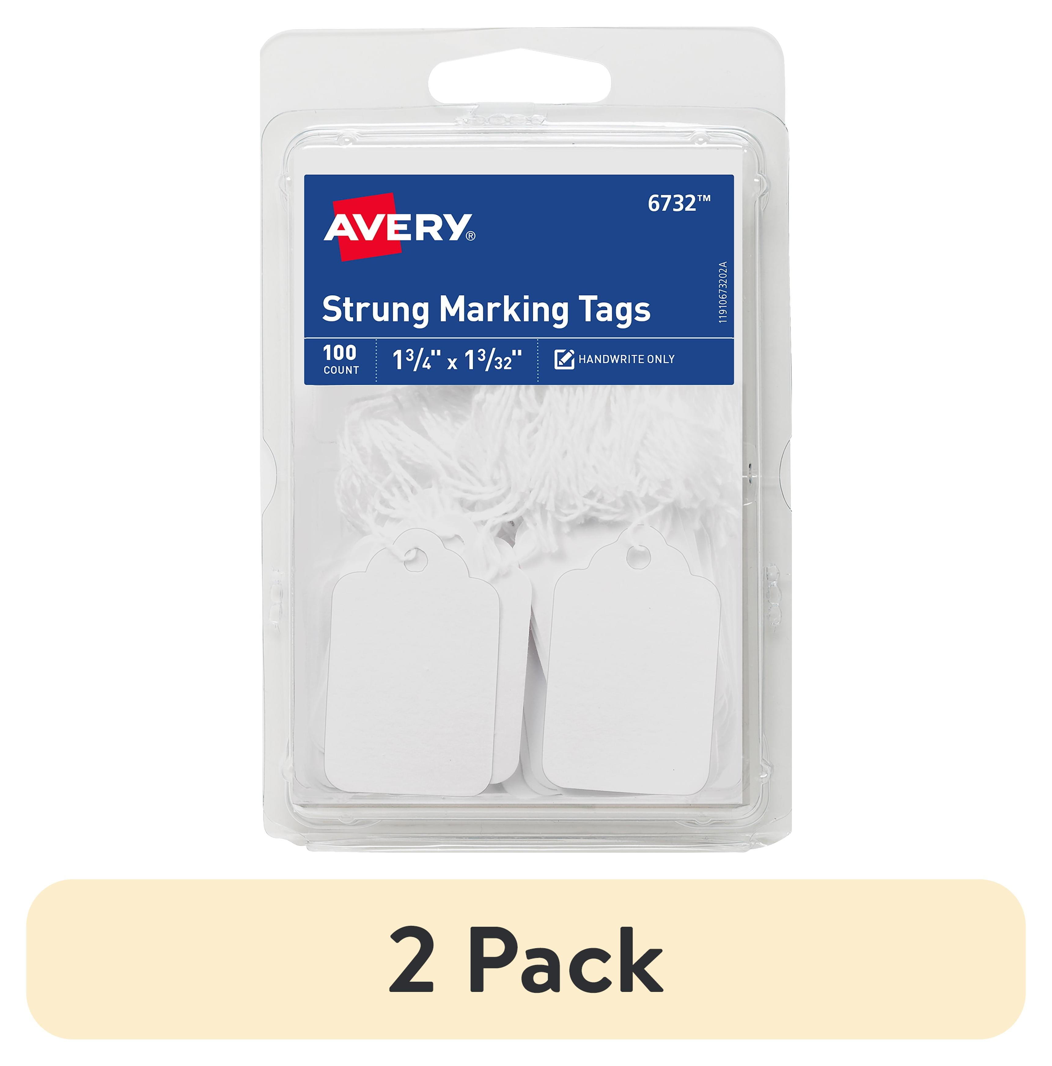 (2 pack) Avery String Tag Labels, Marking, 1-3/4" x 1-3/32", Paper ...