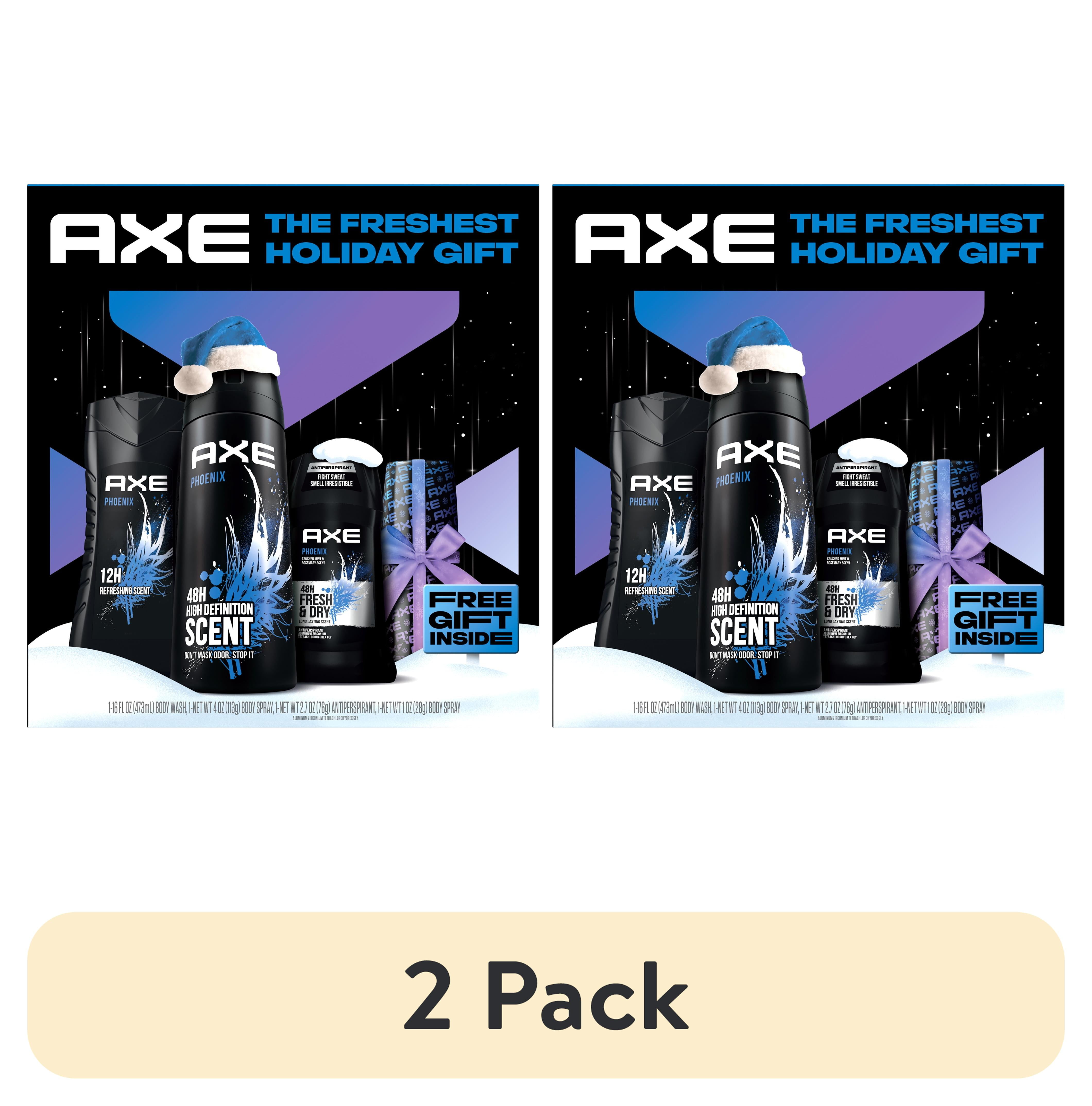 (2 pack) Axe Men's Gift Set Body Wash Deodorant Spray Antiperspirant ...