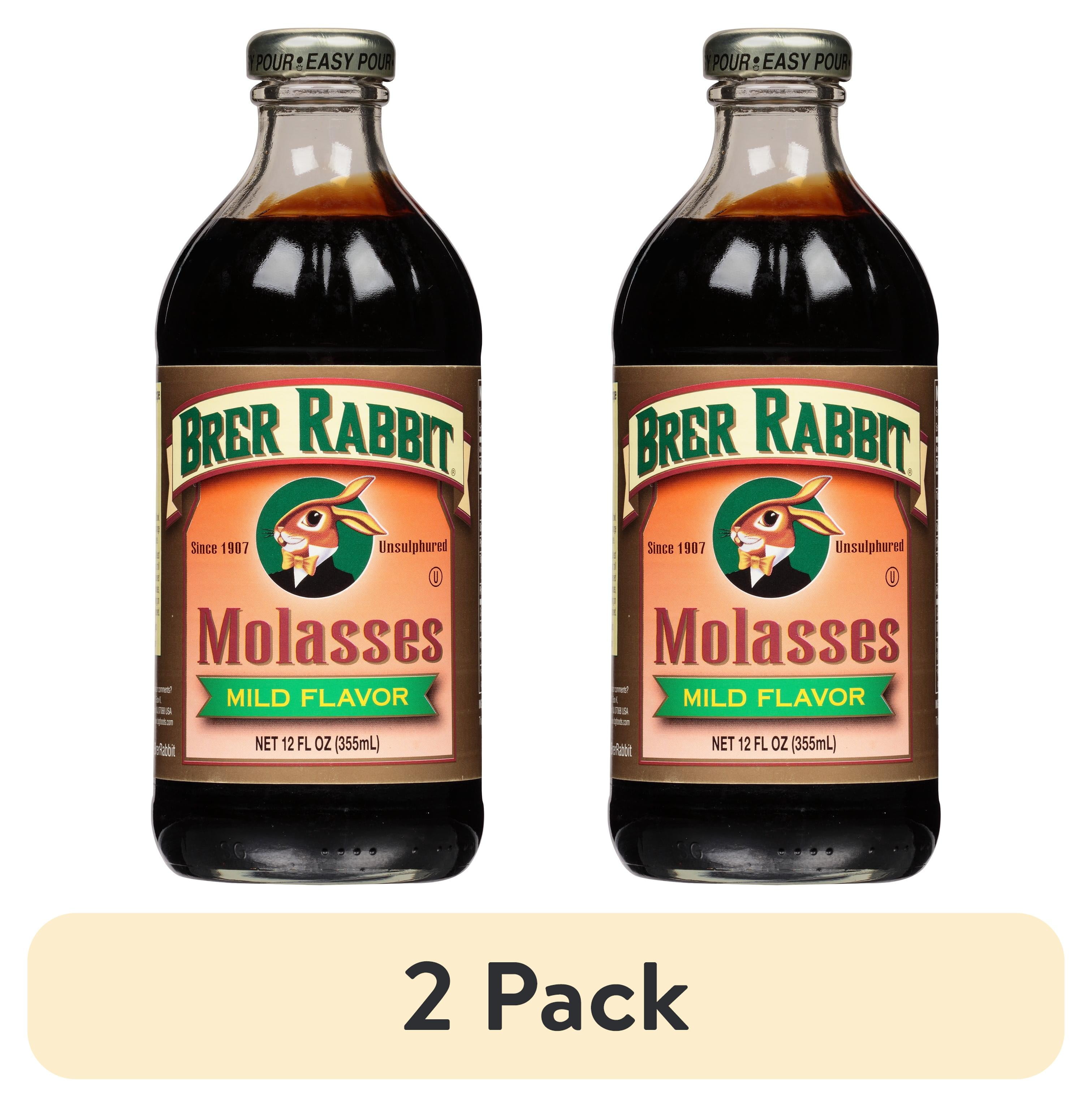 (2 pack) Brer Rabbit Unsulphured Molasses, Mild Flavor, 12 Ounce ...