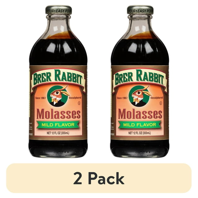 (2 pack) Brer Rabbit Unsulphured Molasses, Mild Flavor, 12 Ounce ...