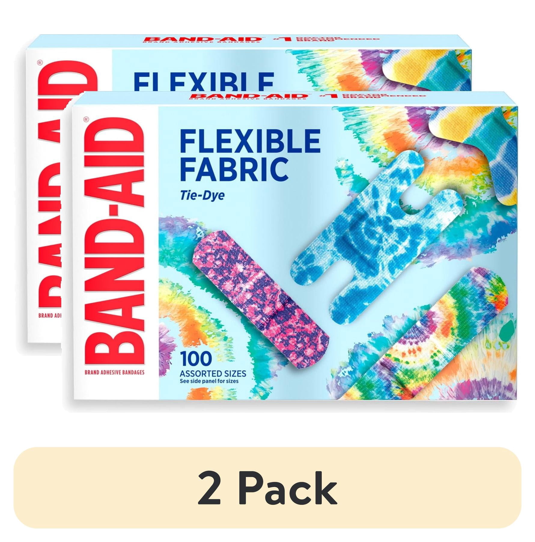 (2 pack) Band-Aid Brand Flexible Fabric Fun Tie-Dye Bandages, Assorted ...