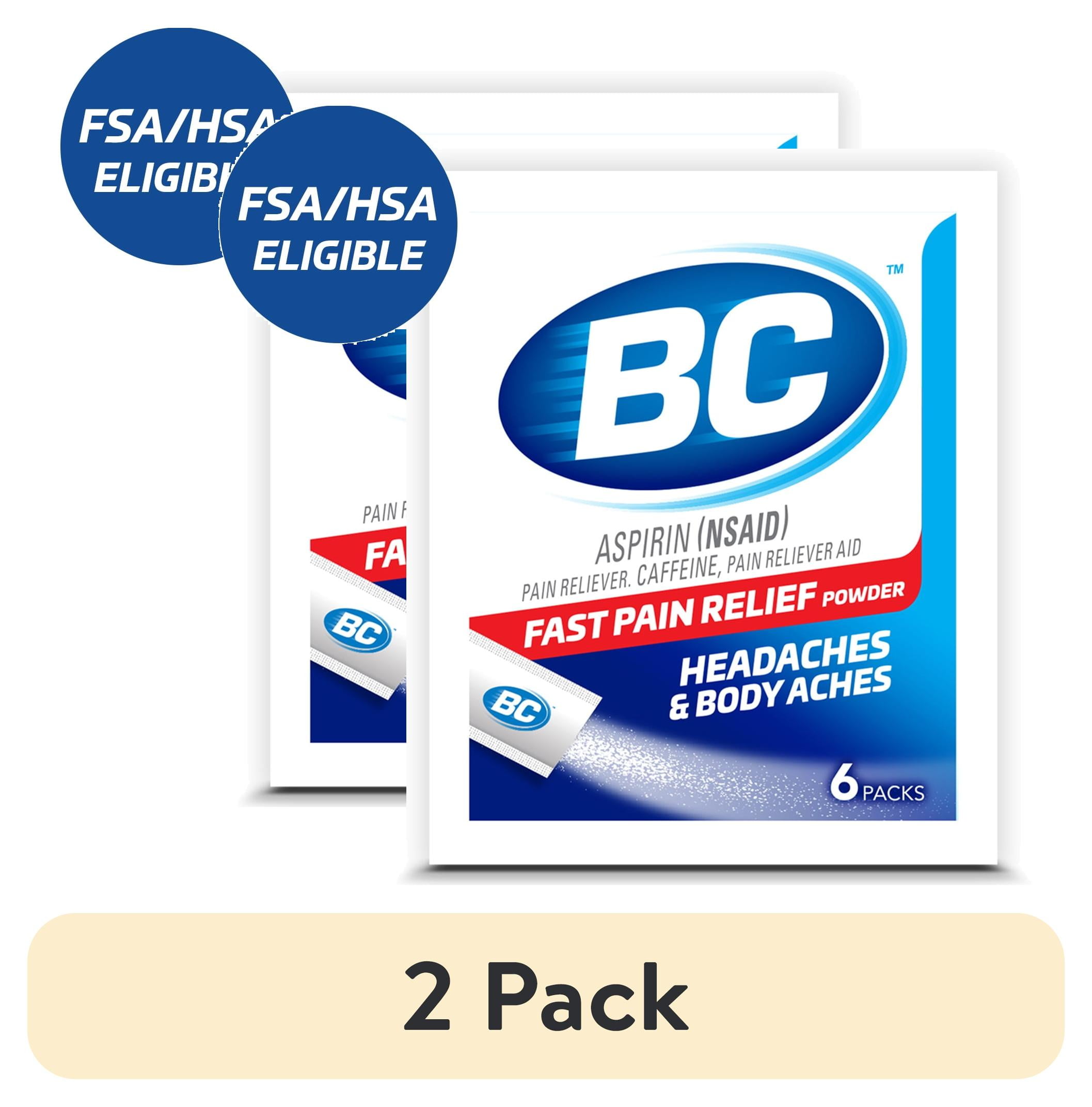 (2 pack) BC Powder Original Strength Pain Reliever, Aspirin Dissolve ...