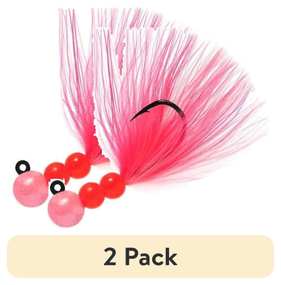 (2 pack) BEAU MAC STEELHEAD AND SALMON JIG DOUBLE BEAD JIG - PCH/PNK 1/8 OZ - Walmart.com