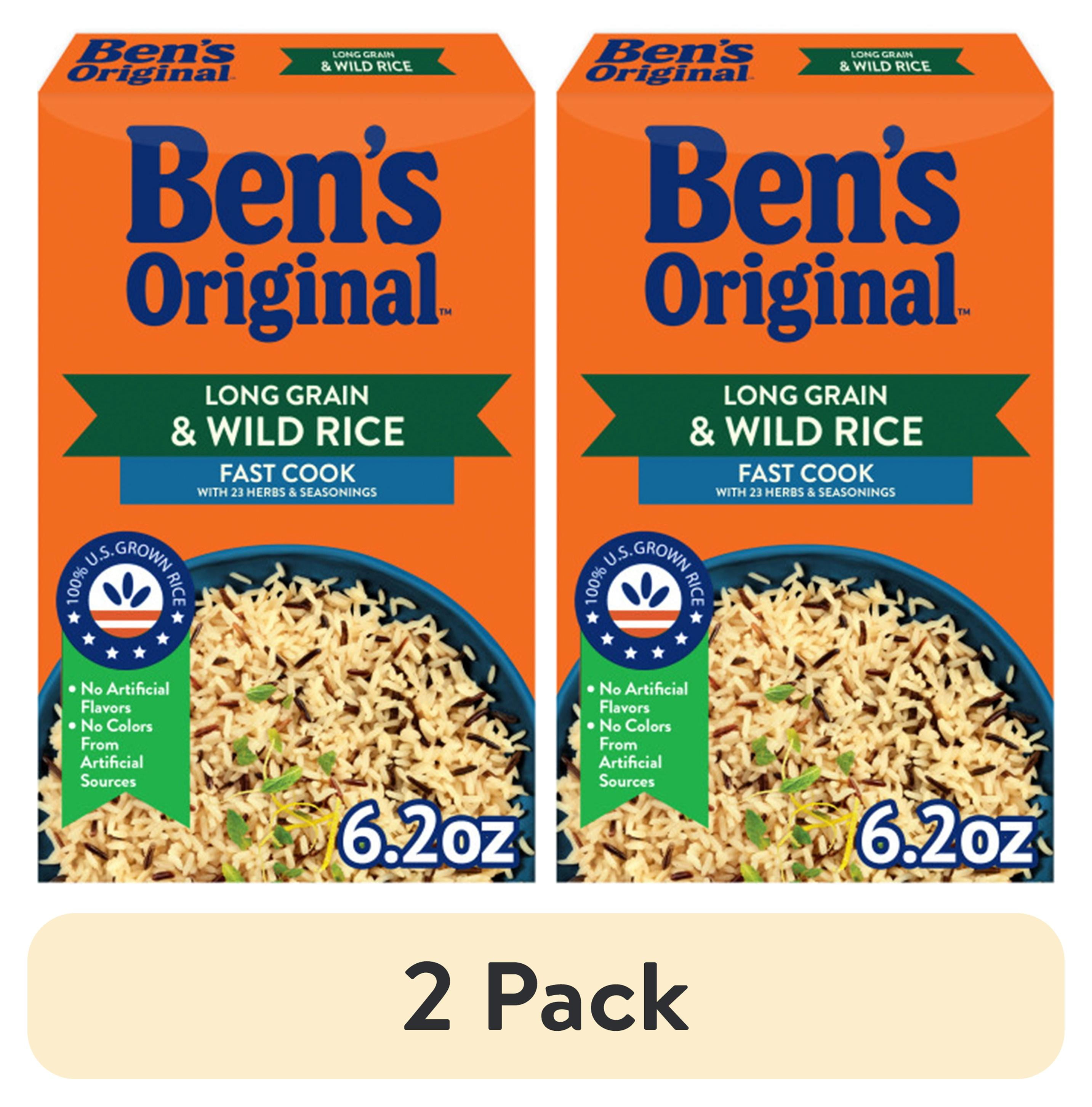 (2 pack) BEN'S ORIGINAL Long Grain Rice and Wild Rice, Fast Cook Rice ...