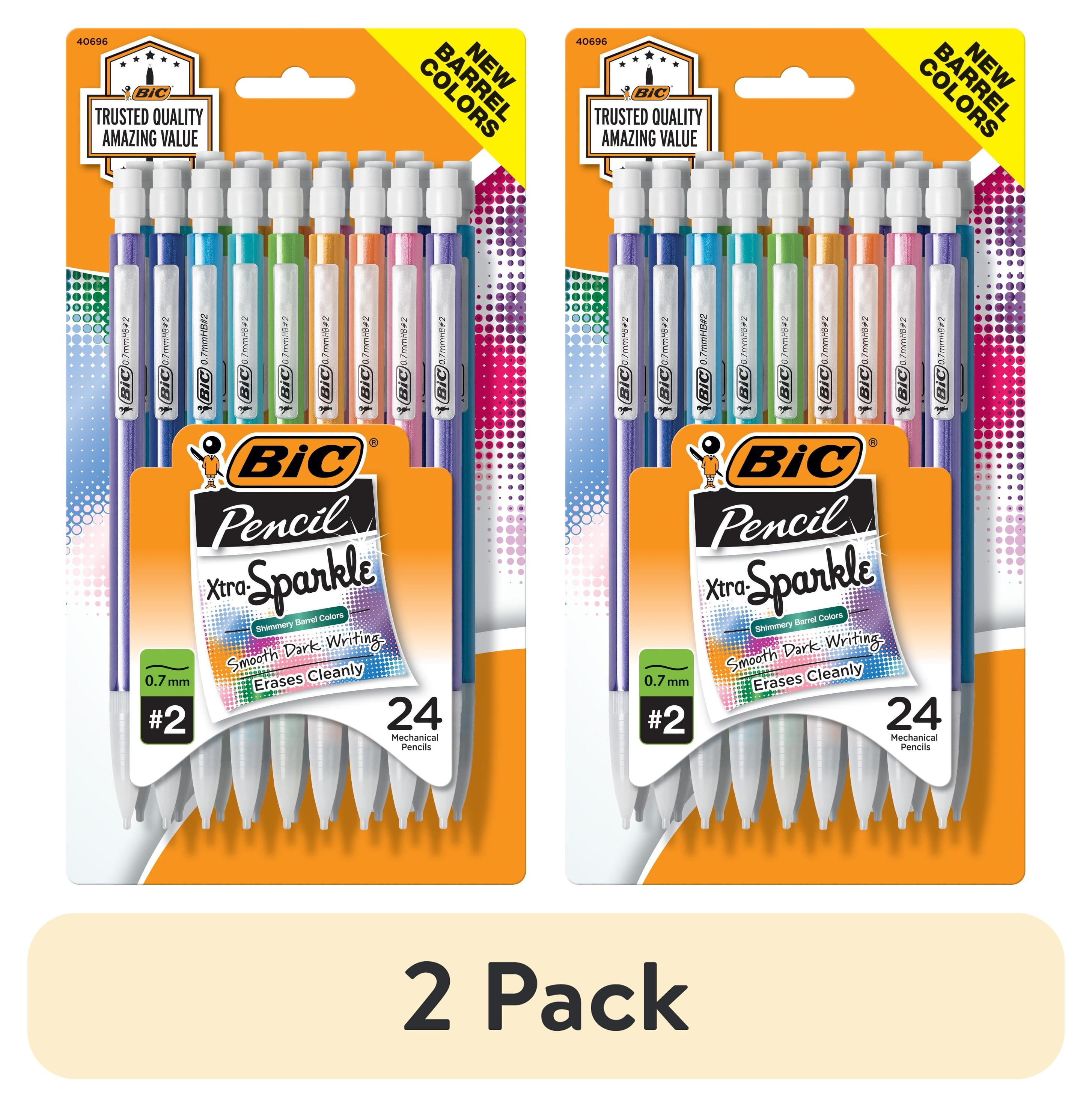 (2 pack) BIC Xtra-Sparkle No. 2 Mechanical Pencils, Medium Point (0.7mm ...