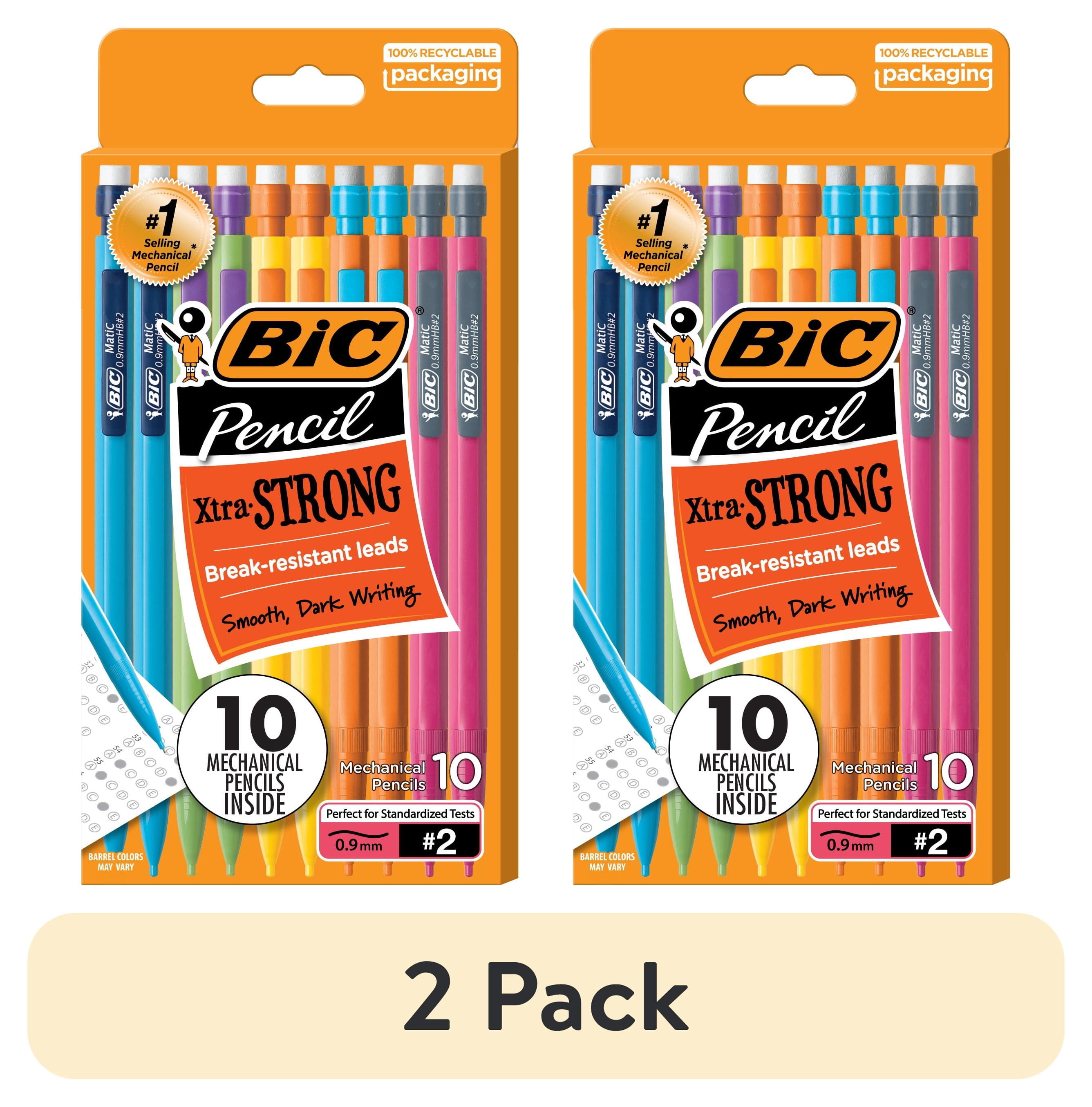 (2 pack) BIC Xtra Strong Mechanical Pencils with Erasers for School or ...