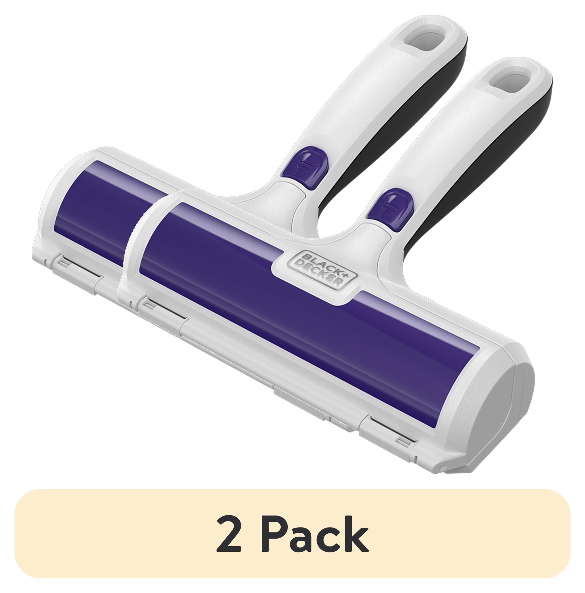 (2 pack) BLACK+DECKER Reusable Pet Hair & Fur Lint Roller & Remover ...