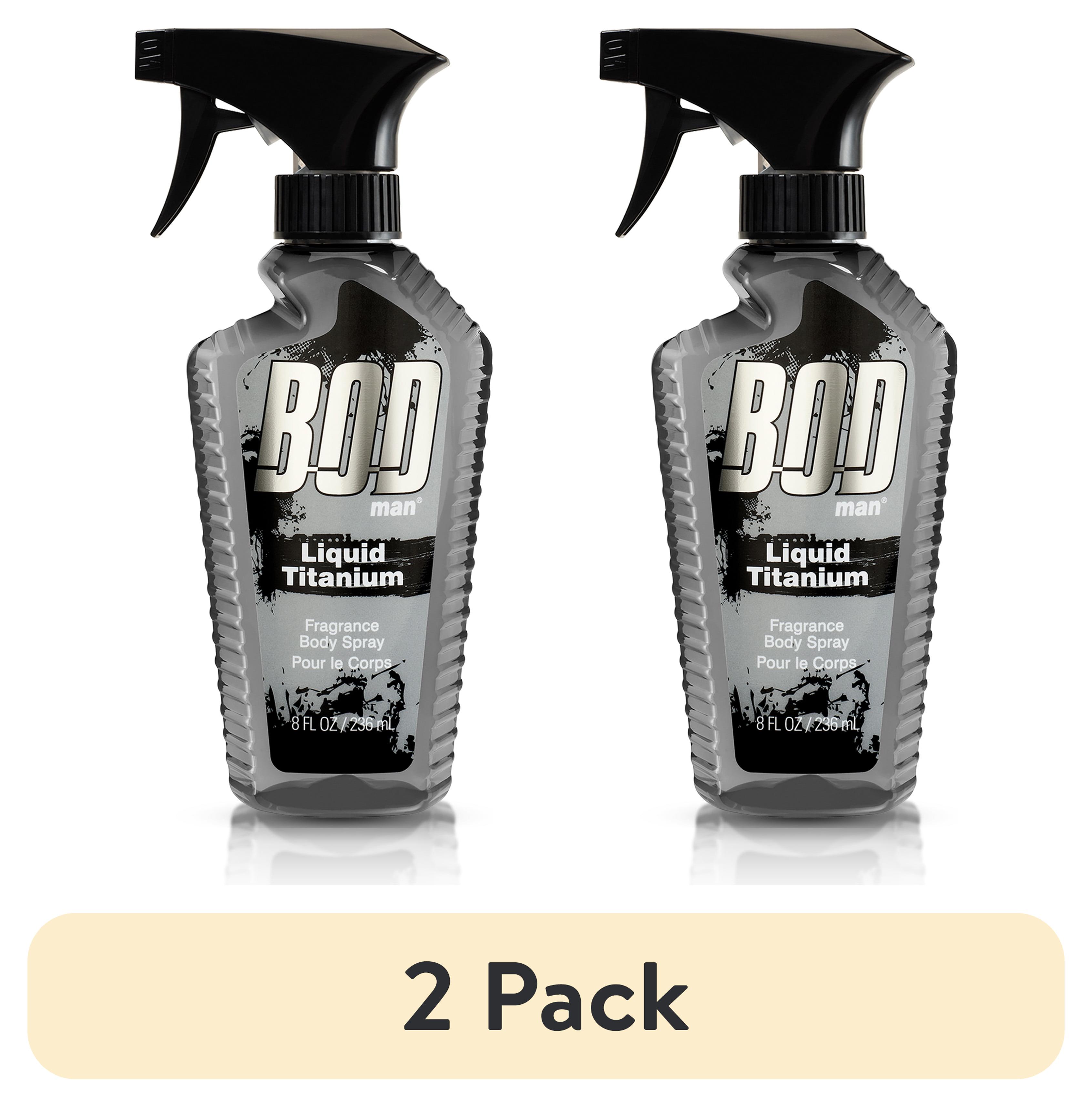 (2 pack) BOD Man Liquid Titanium Fragrance Body Spray, 8 fl oz ...