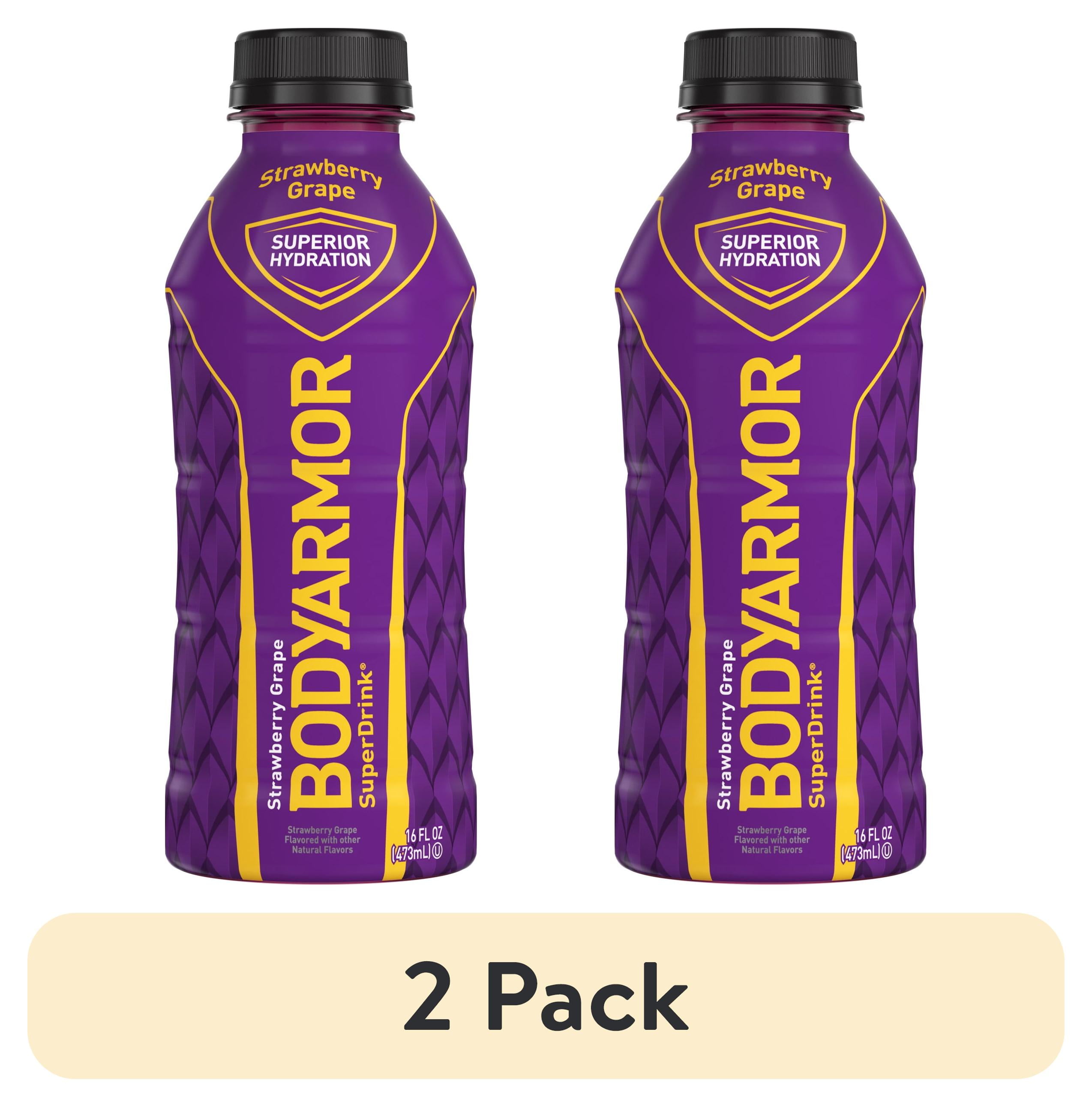 (2 pack) BODYARMOR SuperDrink Strawberry Grape Electrolyte Drink, 16 fl ...