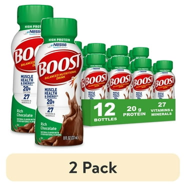 BOOST Max 30g High Protein Nutritional Drink Shakes, Rich Chocolate, 11 ...