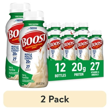 BOOST Very High Calorie Nutritional Drink, Variety Pack, 530 Calories ...
