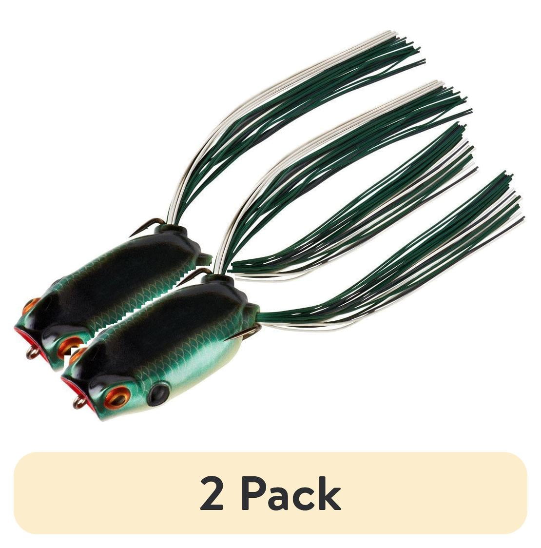 (2 pack) BOOYAH Poppin' Pad Crasher Fishing Lure Hollow Body Frog Shad ...
