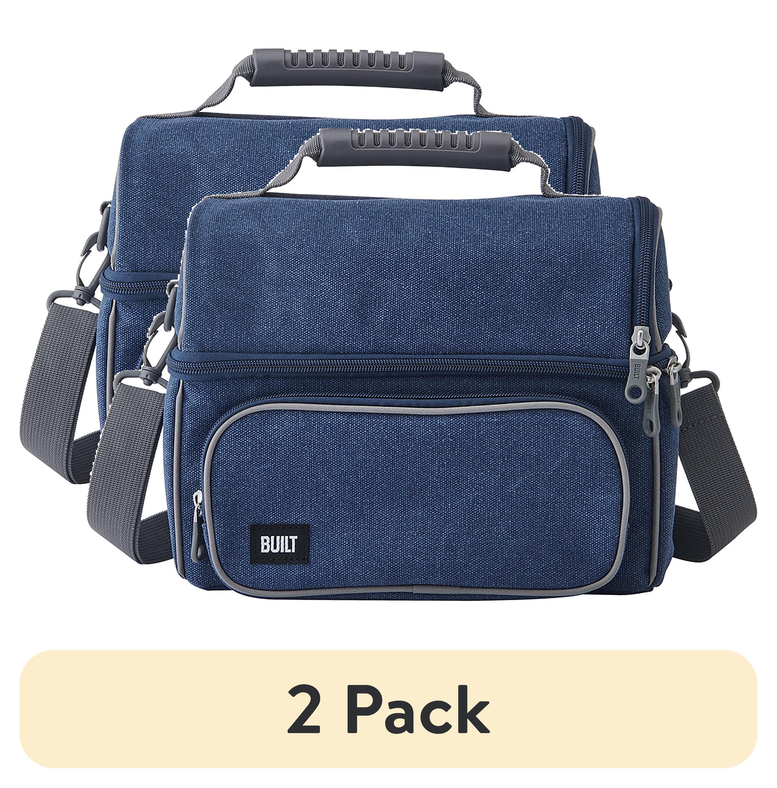(2 pack) BUILT Oxford Adult Henry Lunch Bag Navy - Walmart.com