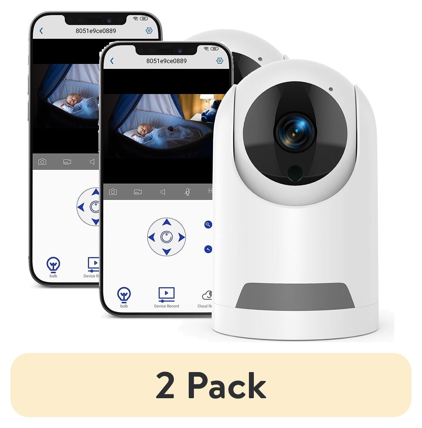 (2 pack) Baby Monitor, 360° Wireless 5G Nanny Cam with Safety Alerts ...