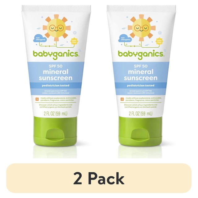 (2 pack) Babyganics Sunscreen Lotion 50 SPF, 2oz - Walmart Business ...