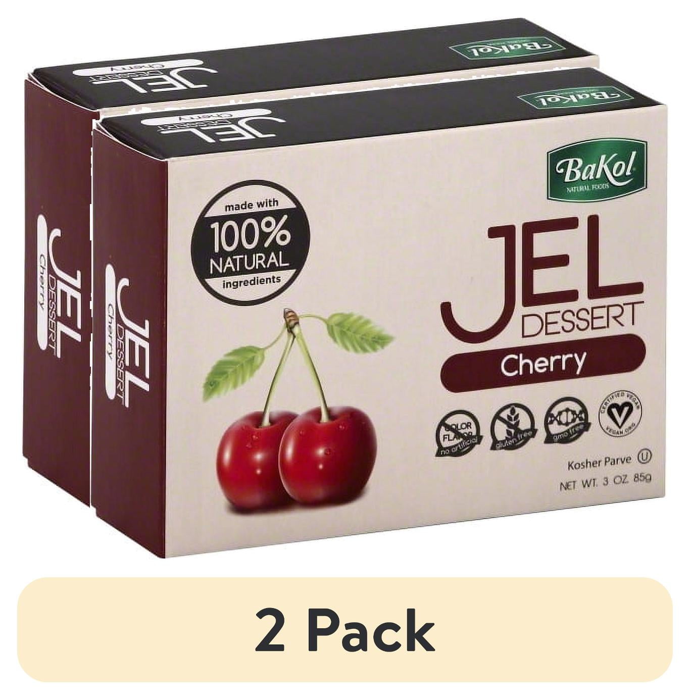 (2 pack) Bakol Jel Dessert, Cherry 3 oz - Walmart.com