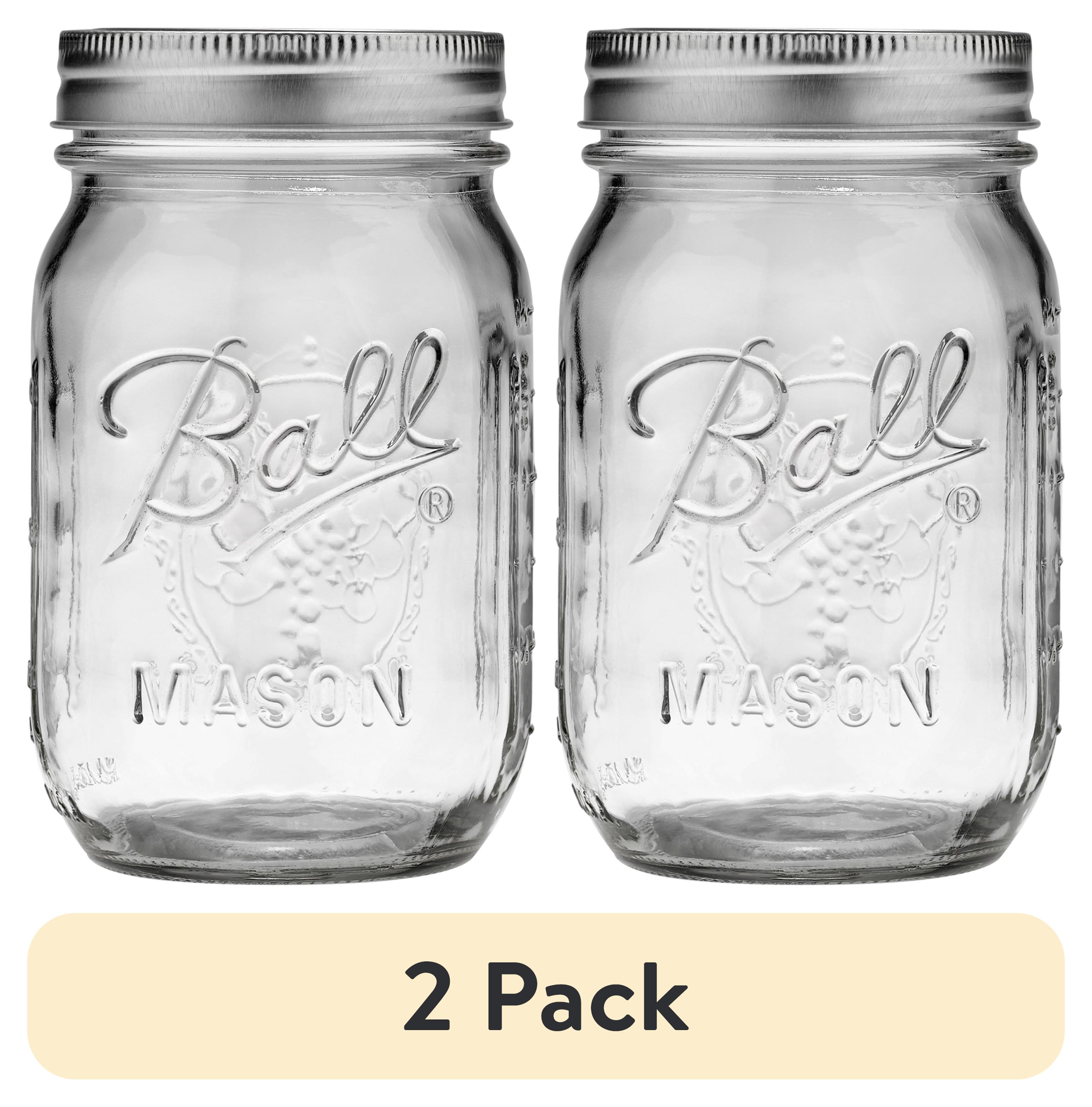(2 pack) Ball Regular Mouth 16 oz Pint Jar Single, 1 Piece - Walmart.com